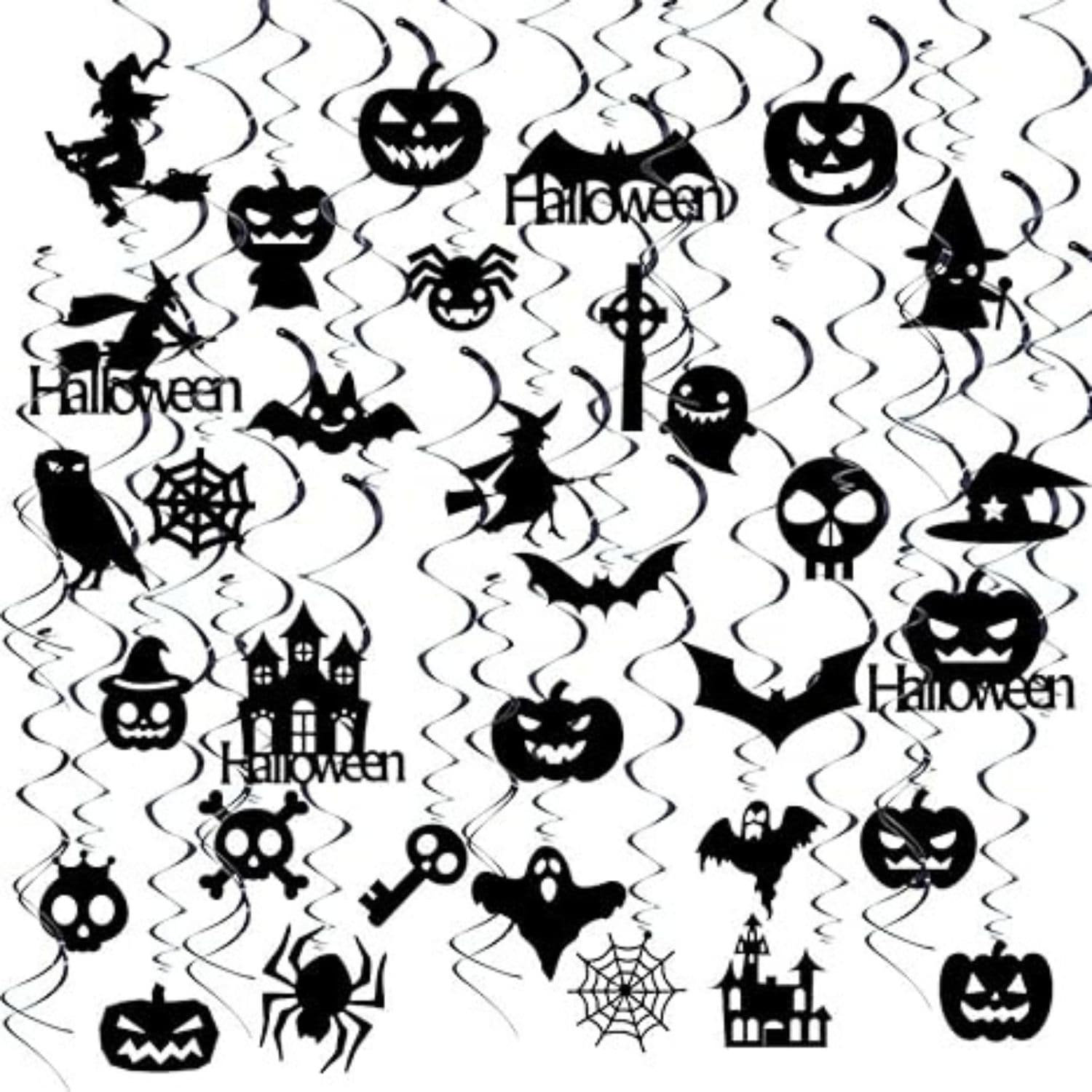 KAMLIC 39 Pcs Halloween Swirls for Party Decor | Wayfair
