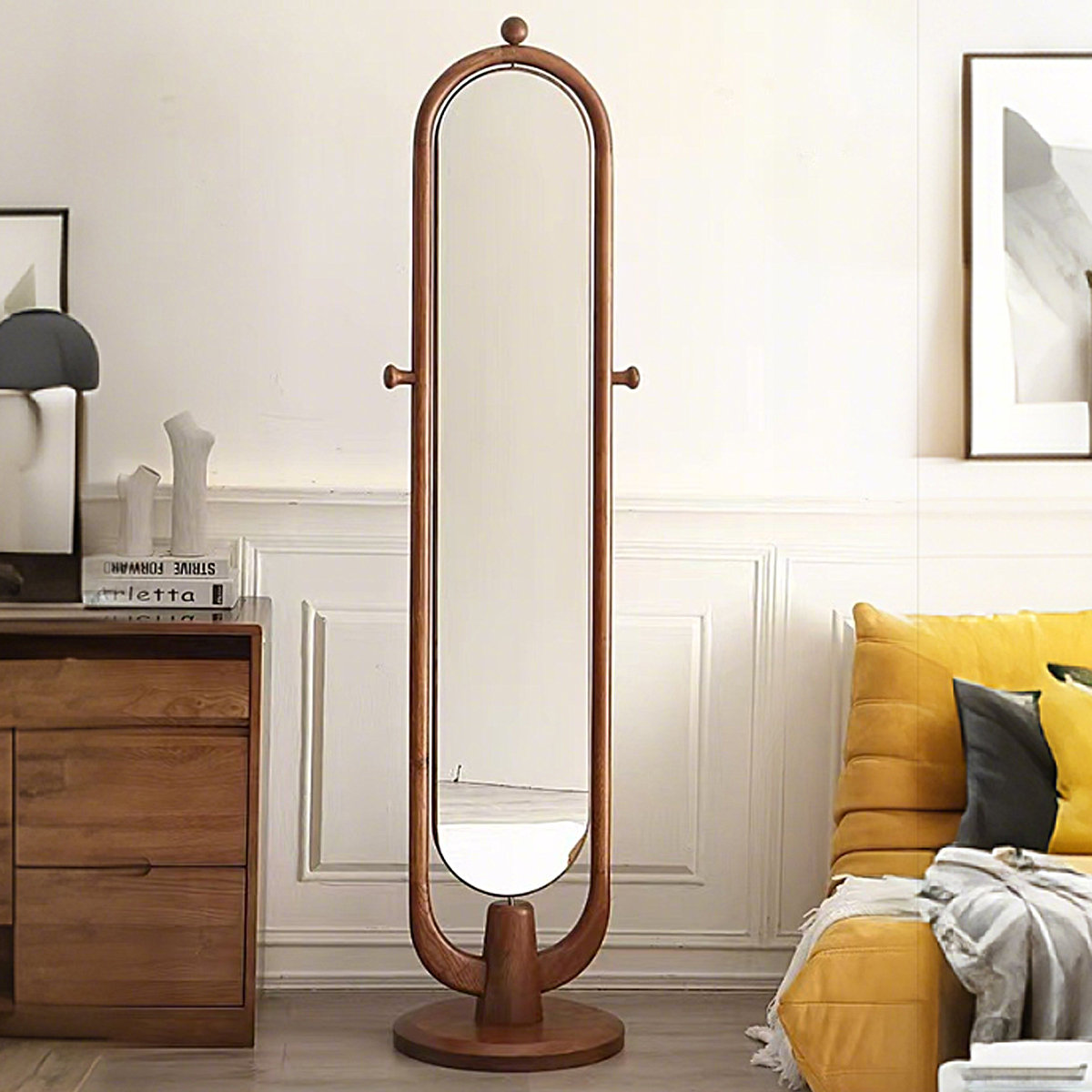 Refineroost Vintage Solid Wood Rotating Full-Length Mirror - Wayfair Canada