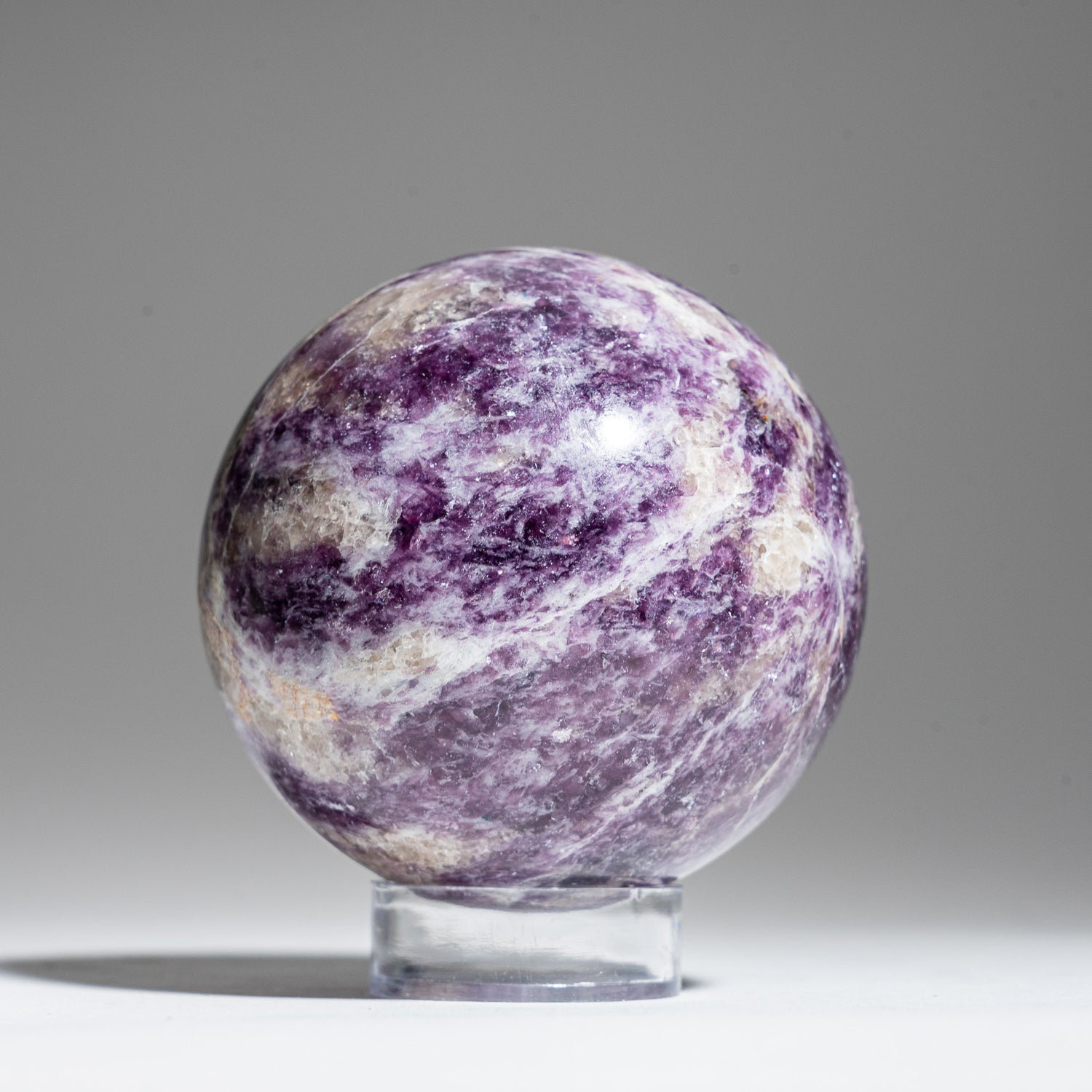Astro Gallery of Gems Genuine Polished Lepidolite Sphere (1.21 lbs ...