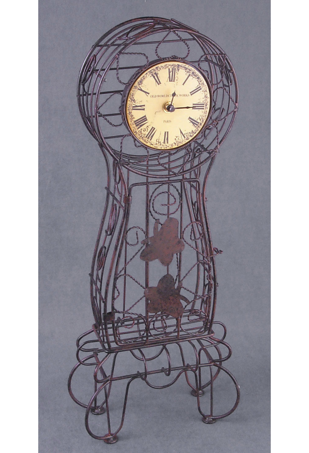 One Allium Way® Analog Metal Quartz Tabletop Clock, Brown | Wayfair