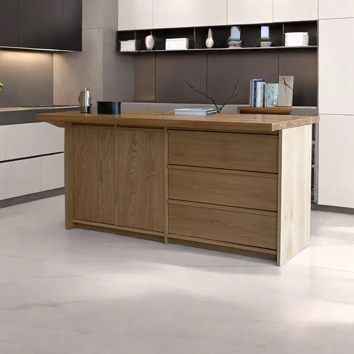 Artistic Soul XKX Premium Furniture 70.87" Vintage Style Kitchen Island ...