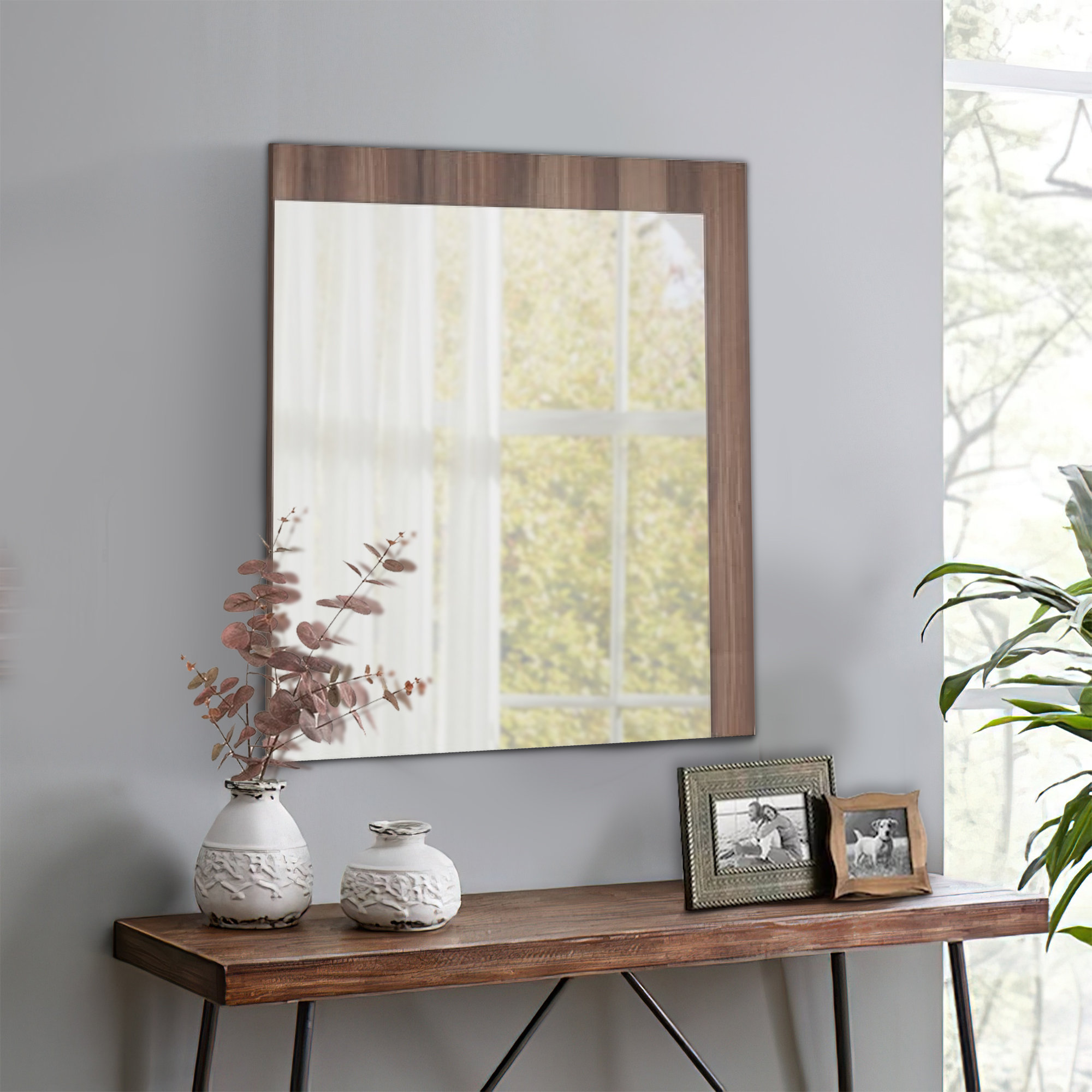Mercury Row® Salisbury Rectangular Rustic Accent Mirror | Wayfair