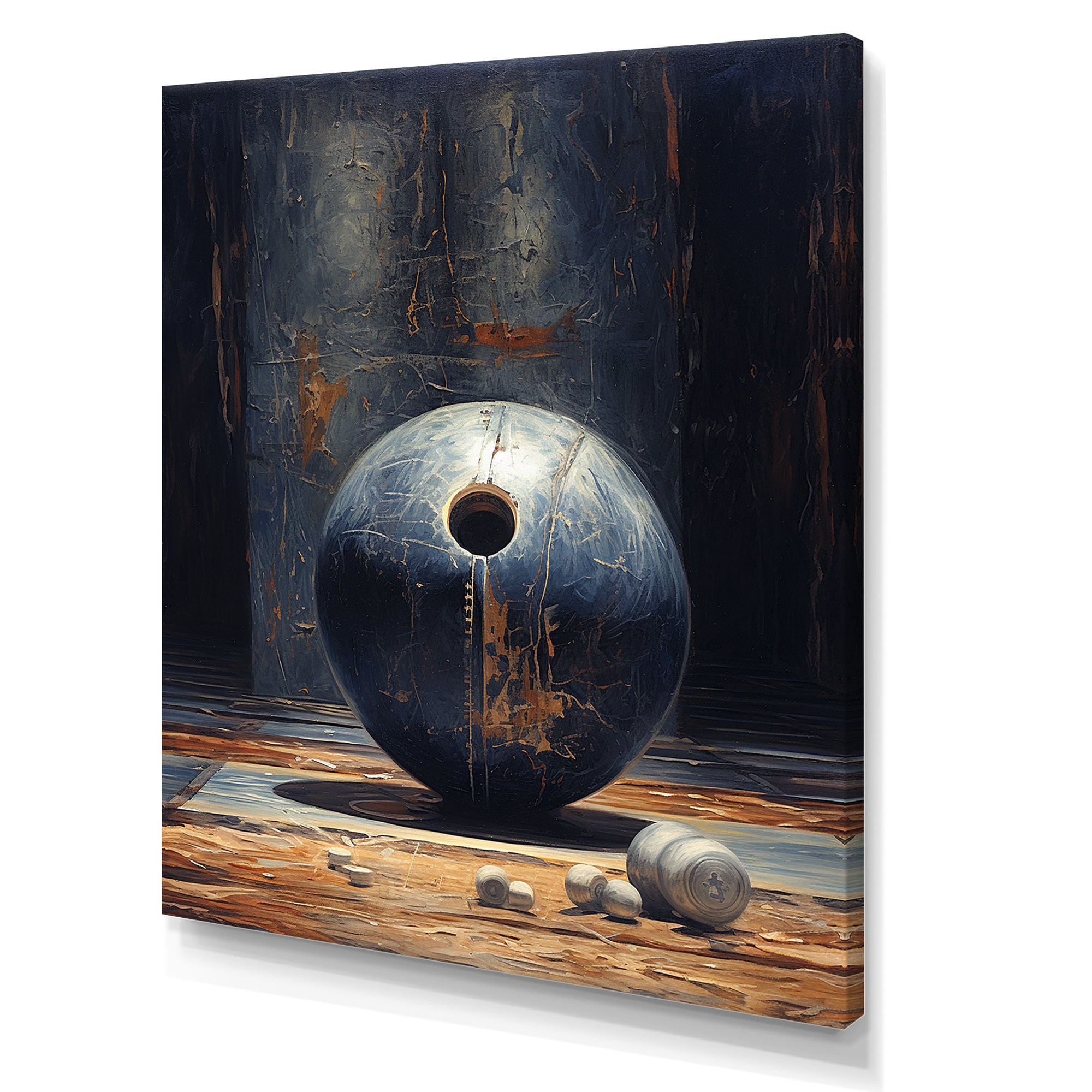 Winston Porter Navy Knockdown - Bowling Canvas Wall Art | Wayfair