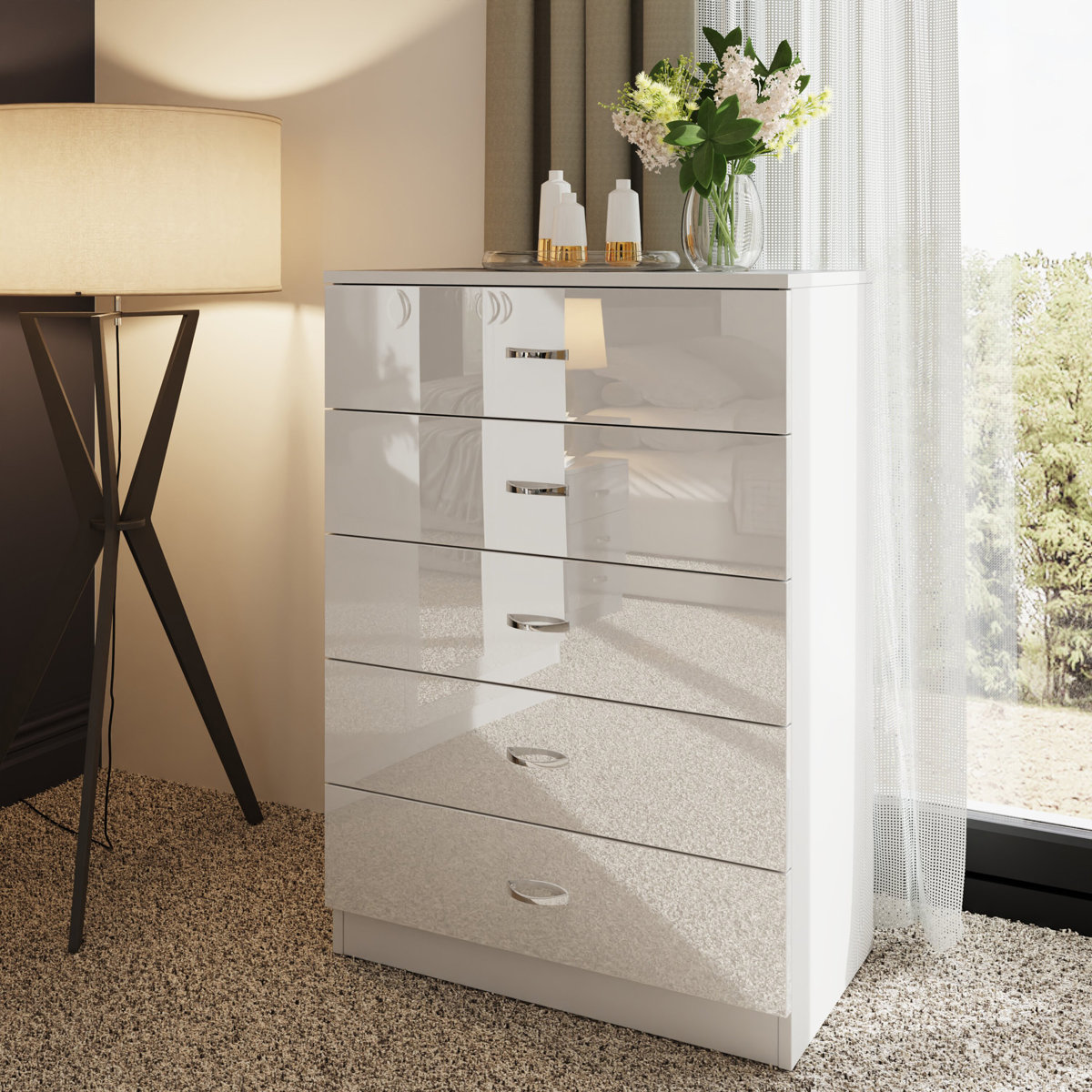 Zipcode Design Brendle 5 Drawer Chest Of Drawers: 70cm Wide - High ...