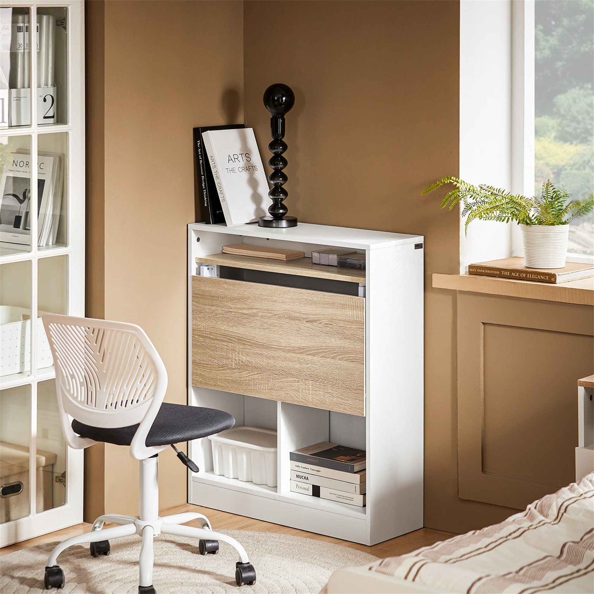 Latitude Run Home Office Folding Table Computer Desk Workstation With 5 ...