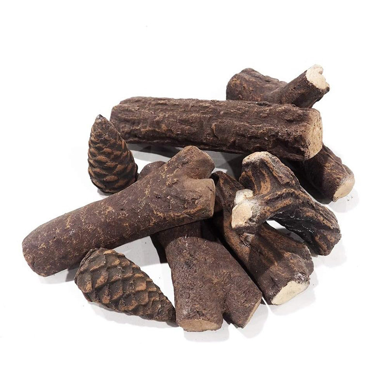 Loon Peak® Kerrtown Ceramic Logs for Bioethanol Fire,Decorative Fire ...