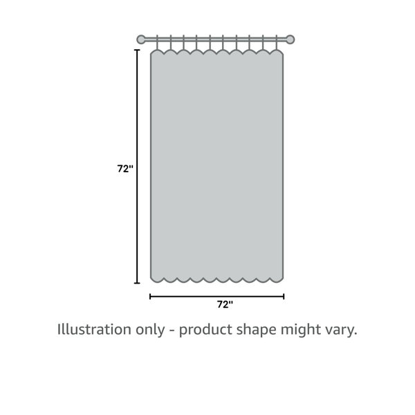 Latitude Run® Natural Linen Shower Curtain, Country Boho Farmhouse Bath ...