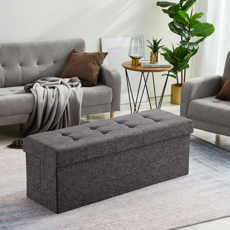 Ebern Designs Torryn Upholstered Lift Off Storage Bench & Reviews | Wayfair