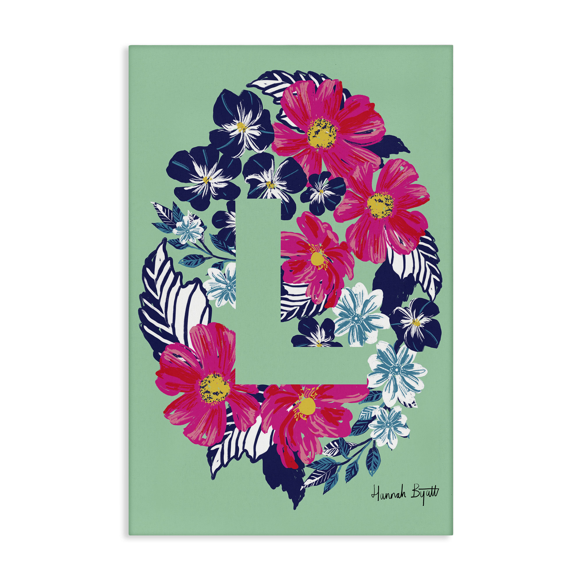 Bayou Breeze Floral Bloom Letter L Canvas Wall Art by Hannah Louise ...