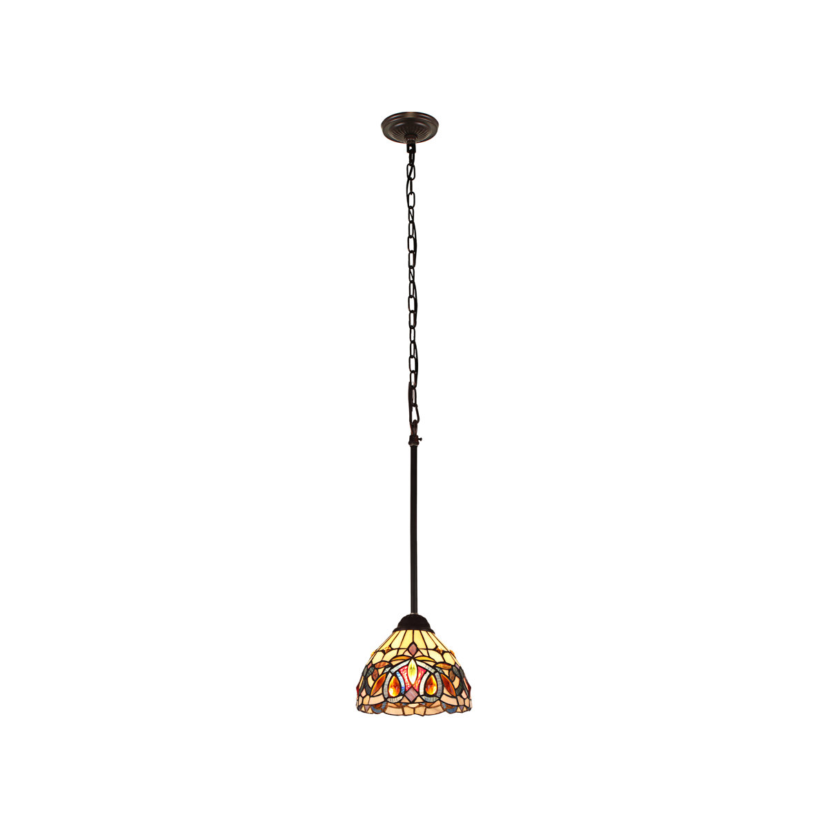 Bloomsbury Market Zainab Tiffany-Style Dark Bronze 1 Light Mini Pendant ...