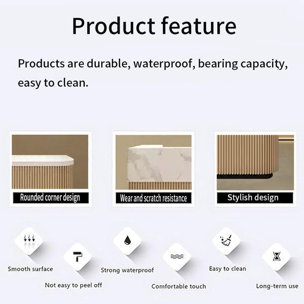 Artistic Soul XKX Premium Furniture Rectangular Modern Front Desk ...