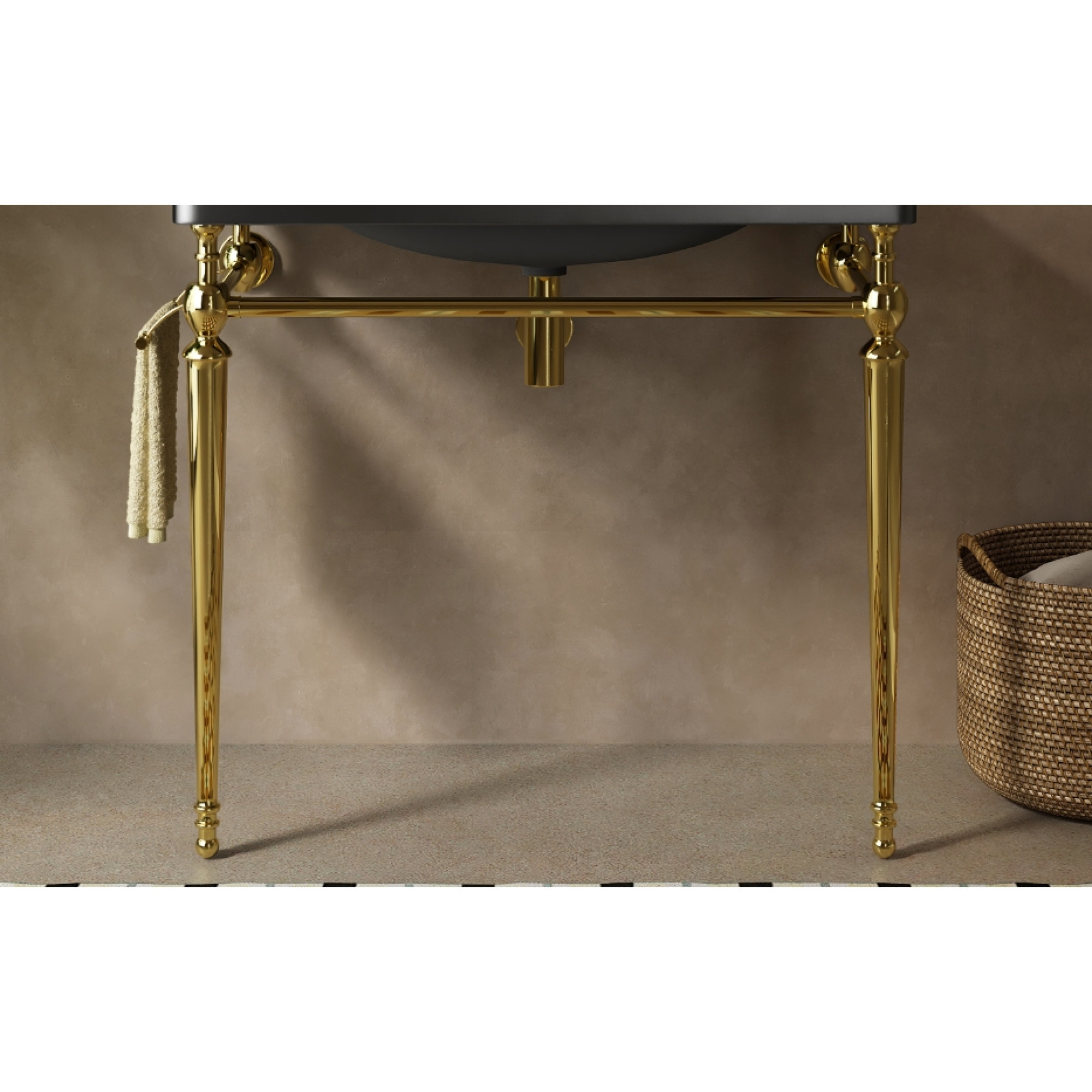 Man Wah Meuble-lavabo autoportant élégant 36 po avec pieds en fer Elegant Vici - Wayfair Canada