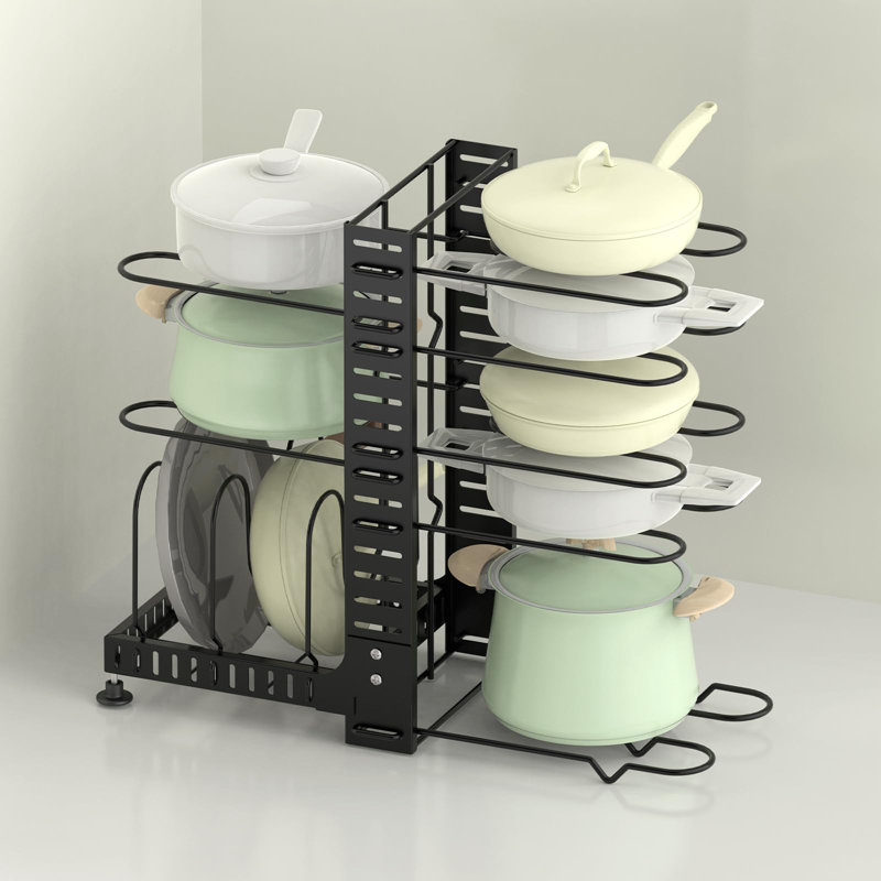 Latitude Run® Stainless Steel Rectangle Free Standing Pot Rack | Wayfair