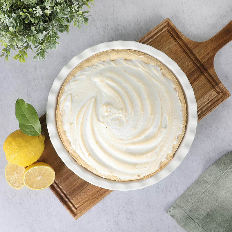 Martha Stewart Vanowen 9 Inch Round Scalloped Edge Stoneware Pie Pan in ...