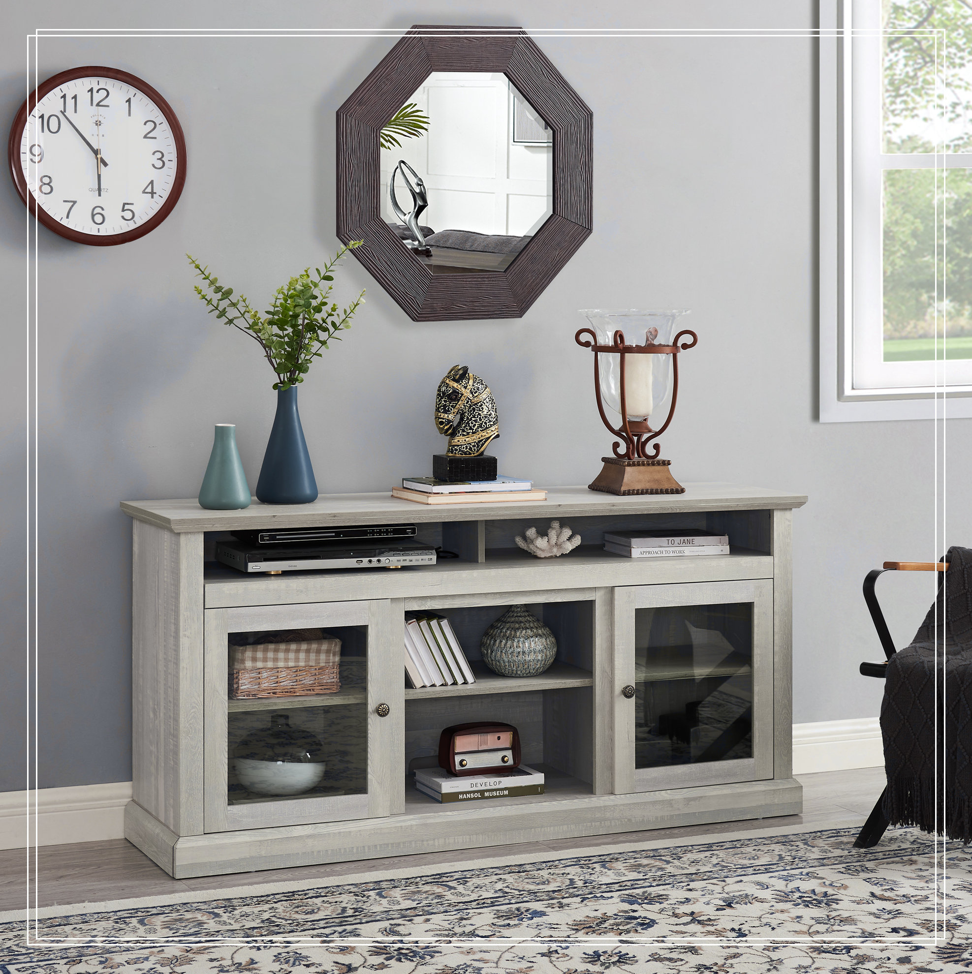 Red Barrel Studio® Contemporary TV Media Stand Modern Entertainment ...