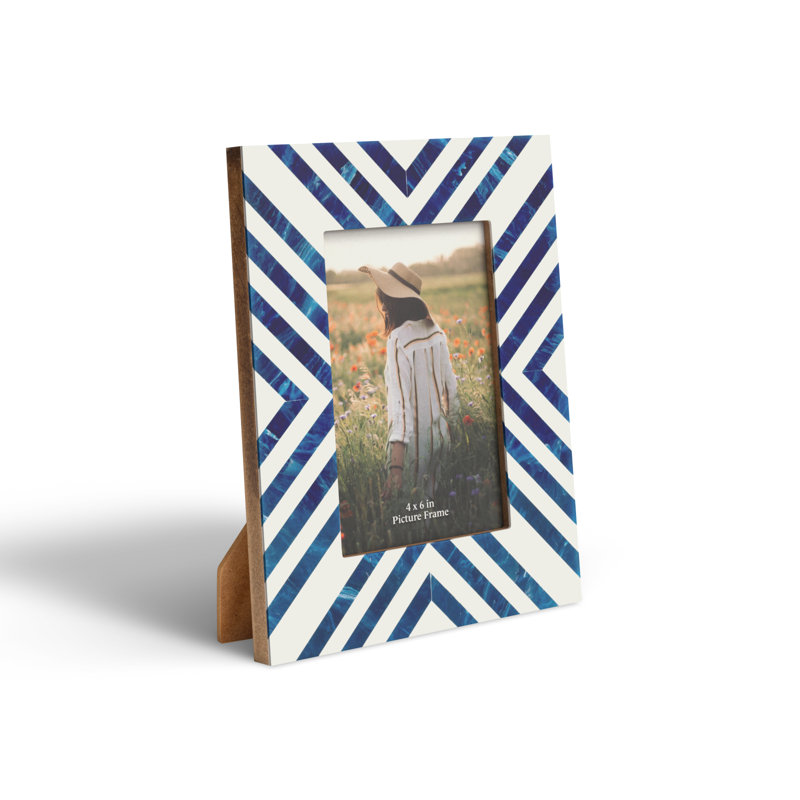 Birch Lane™ Decorative Photo Frame Contemporary Polyresin Blue and ...