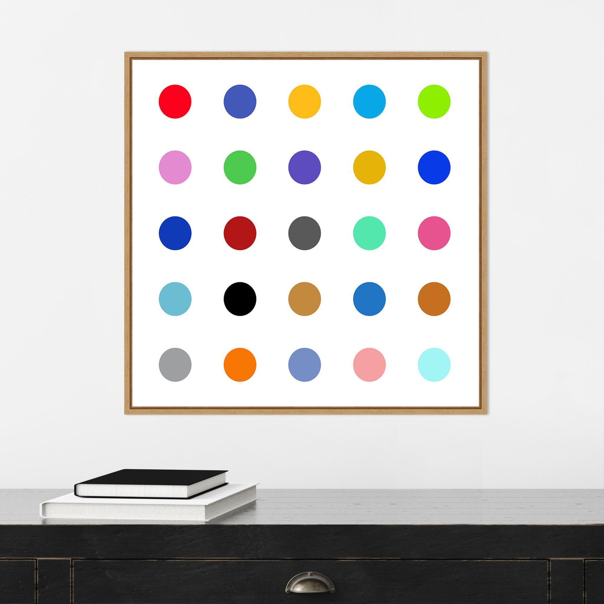Latitude Run® Circle Five Multicolor By Karl Langdon Framed Canvas Wall ...