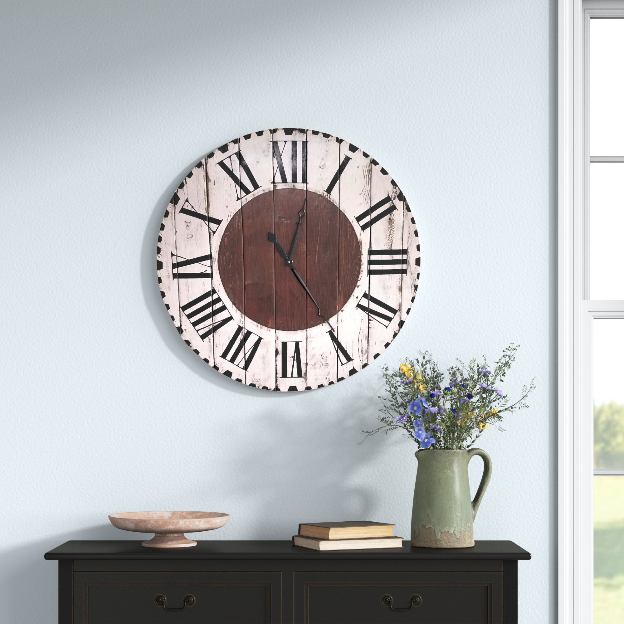 Laurel Foundry Modern Farmhouse® Oversized Eickhoff Wall Clock ...