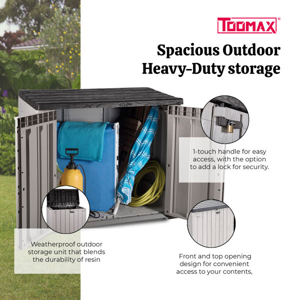 Toomax Stora Way All Weather Outdoor XL Storage Shed Cabinet & Reviews ...
