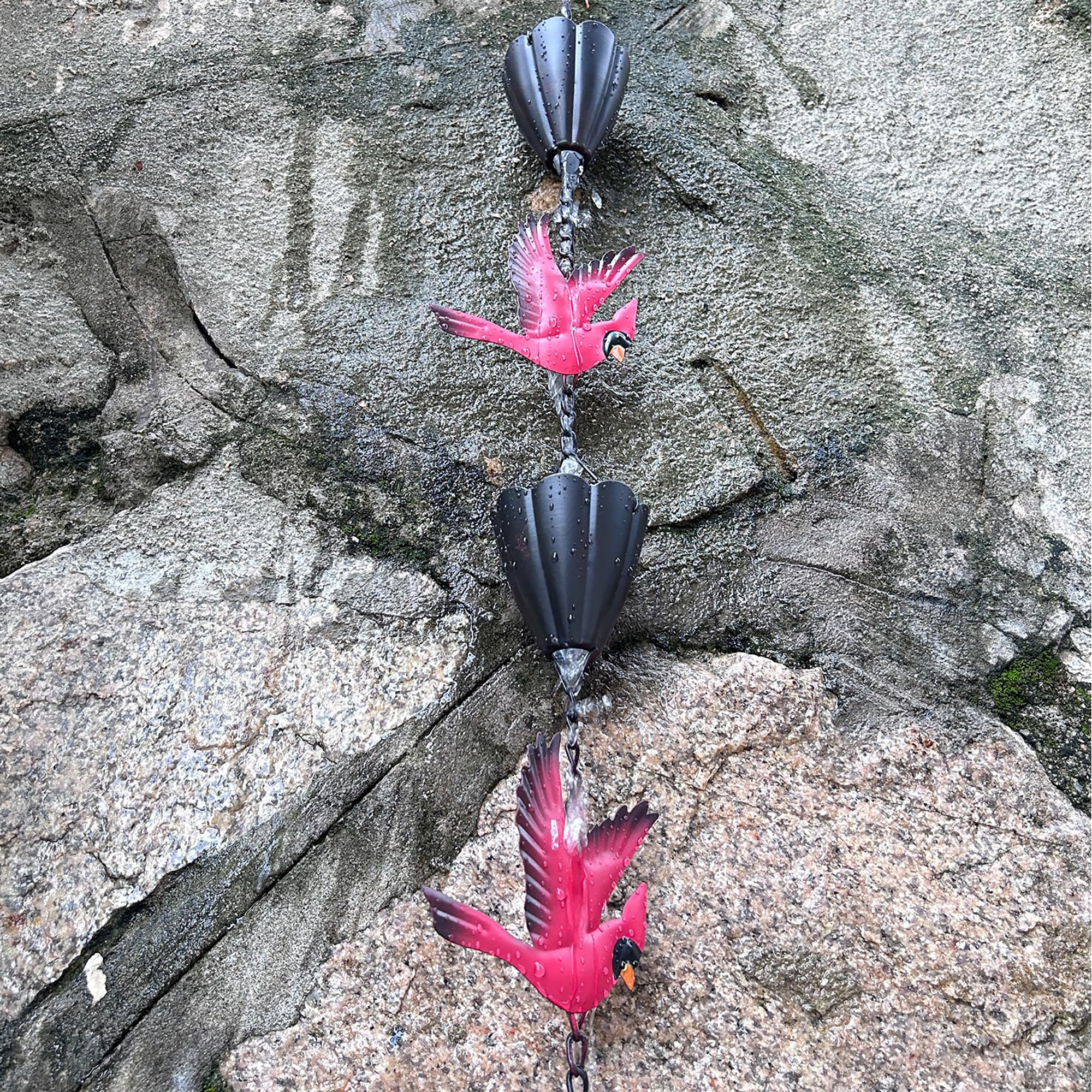 Arlmont & Co. 8.5 ft Rain Chain for Gutters and Downspouts, Metal ...