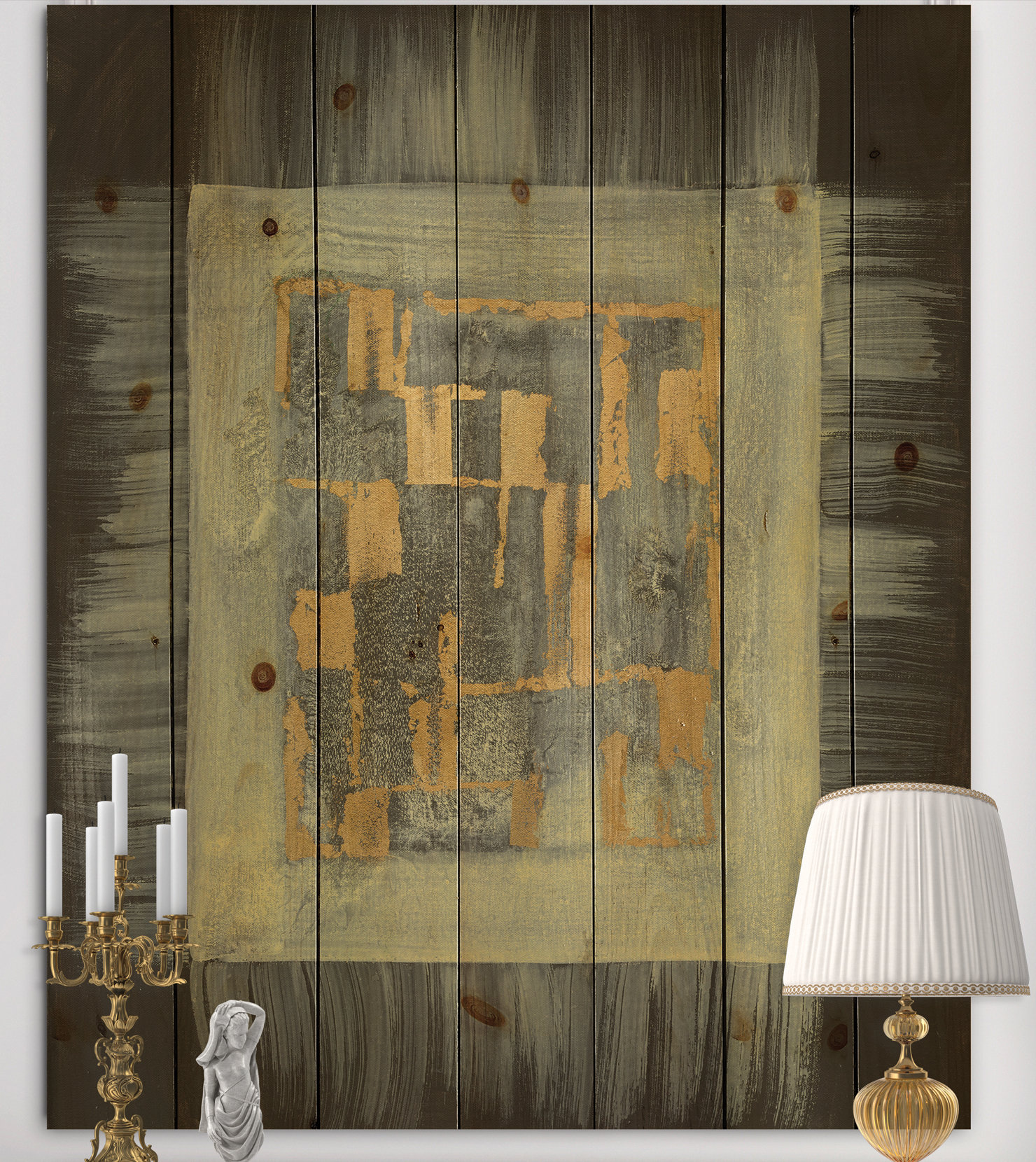 East Urban Home Gold Geometric Tapestry II - Modern and Transitional ...