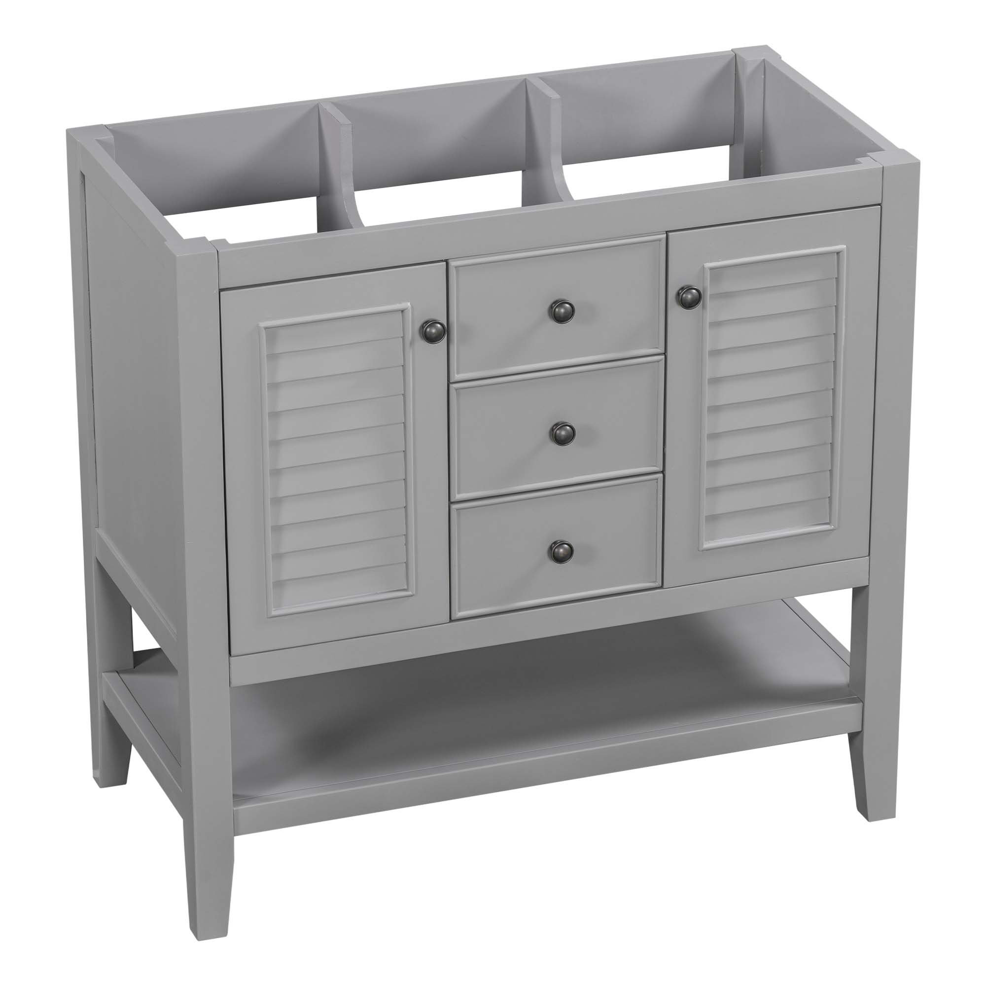 Impact Outdoor (Base Only) Bathroom Vanity Without Sink, 2 Cabinets And ...