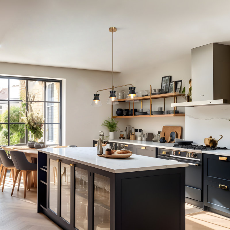 Breakwater Bay Austinburg 3 - Light Kitchen Island Linear Pendant | Wayfair