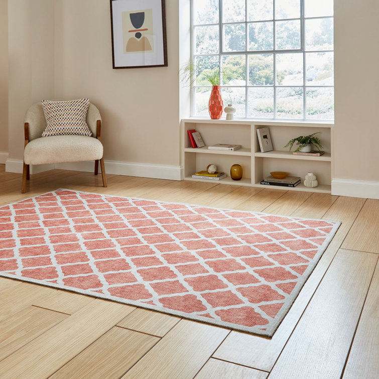 Lark Manor Zaid Machine Woven Orange Area Rug | Wayfair.co.uk