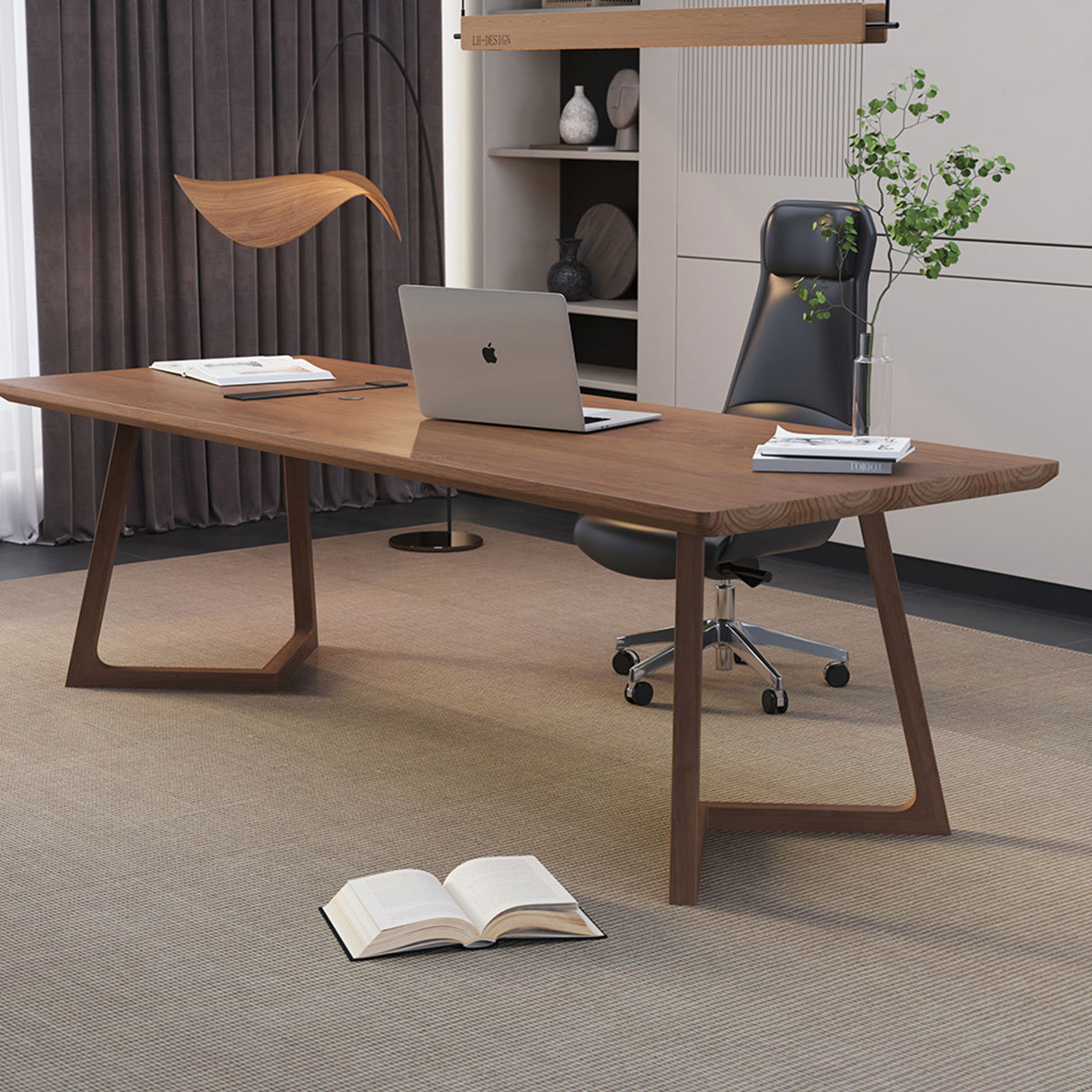Cozynest Nut-brown Rectangular Solid Wood desks | Wayfair