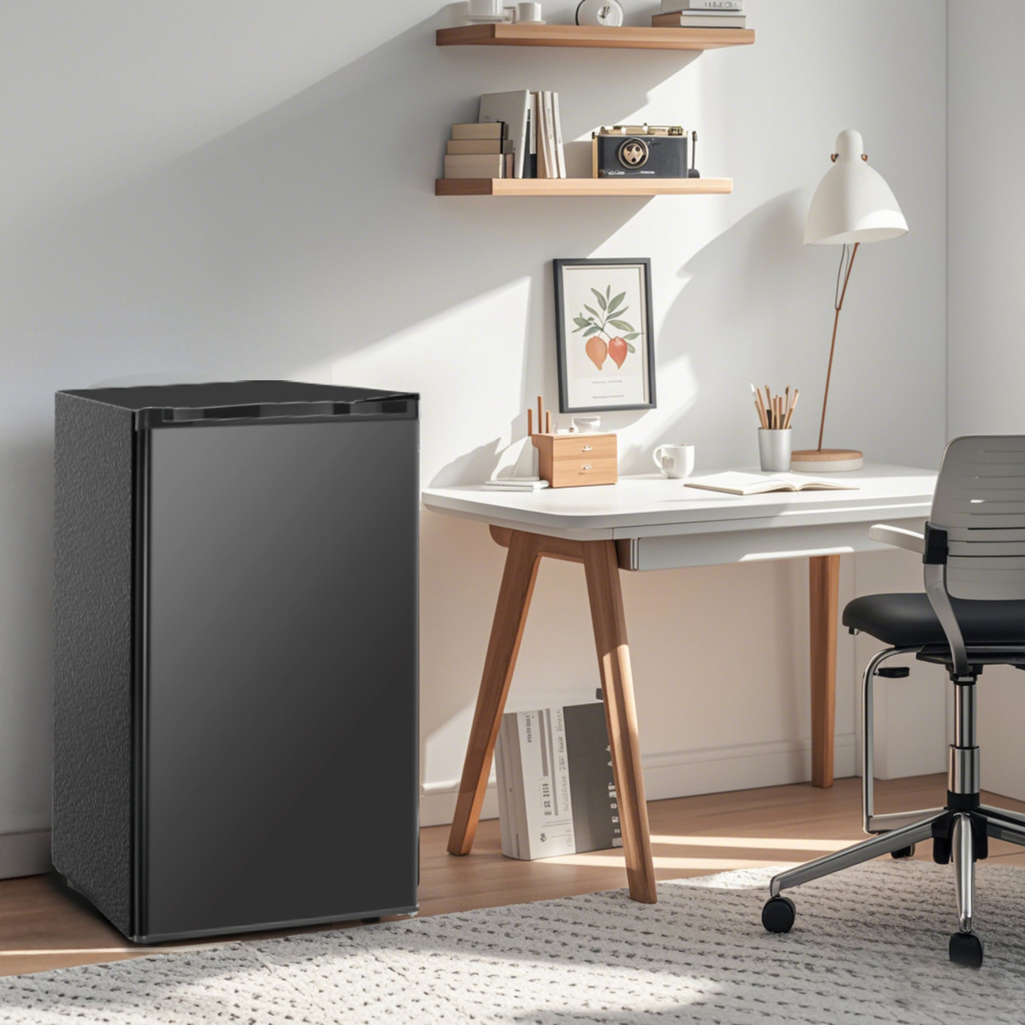 Simzlife Freestanding Small Fridge With Freezer For Dorm, College ...