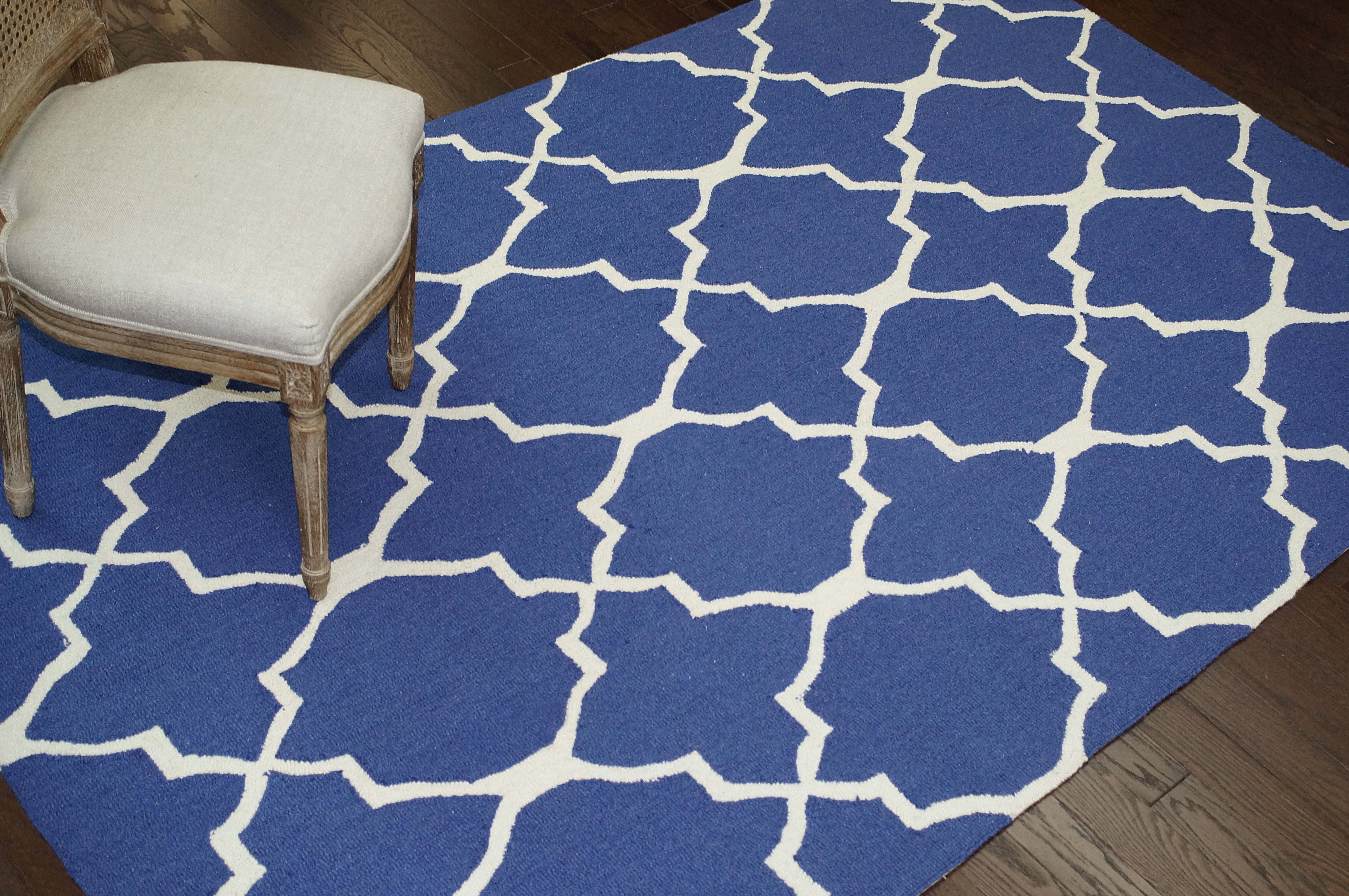 Mercer41 Bodmin Hand-Hooked Royal Blue Area Rug | Wayfair