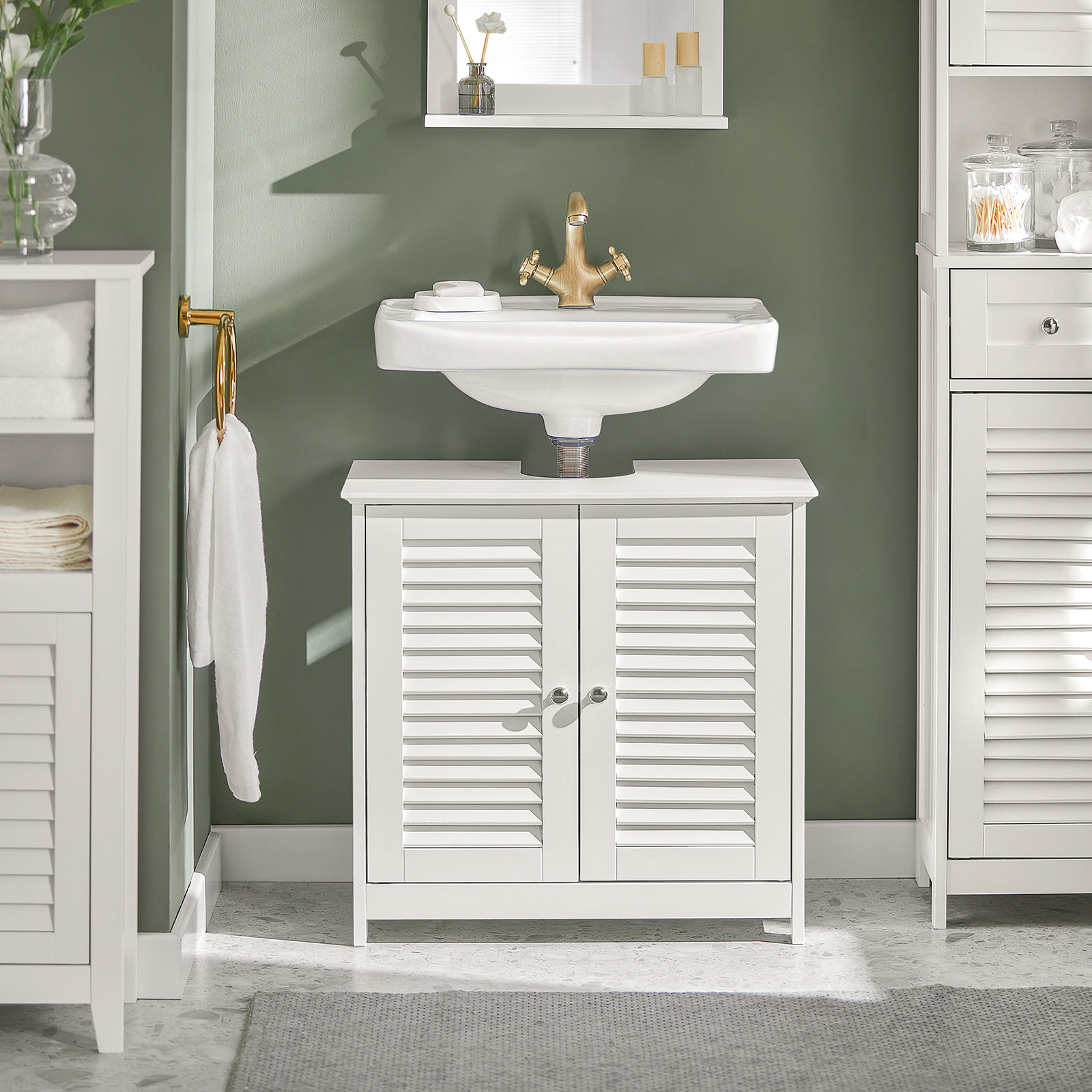 Highland Dunes Goggin Goggin Bathroom Sink Vanity Freestanding Cabinet ...