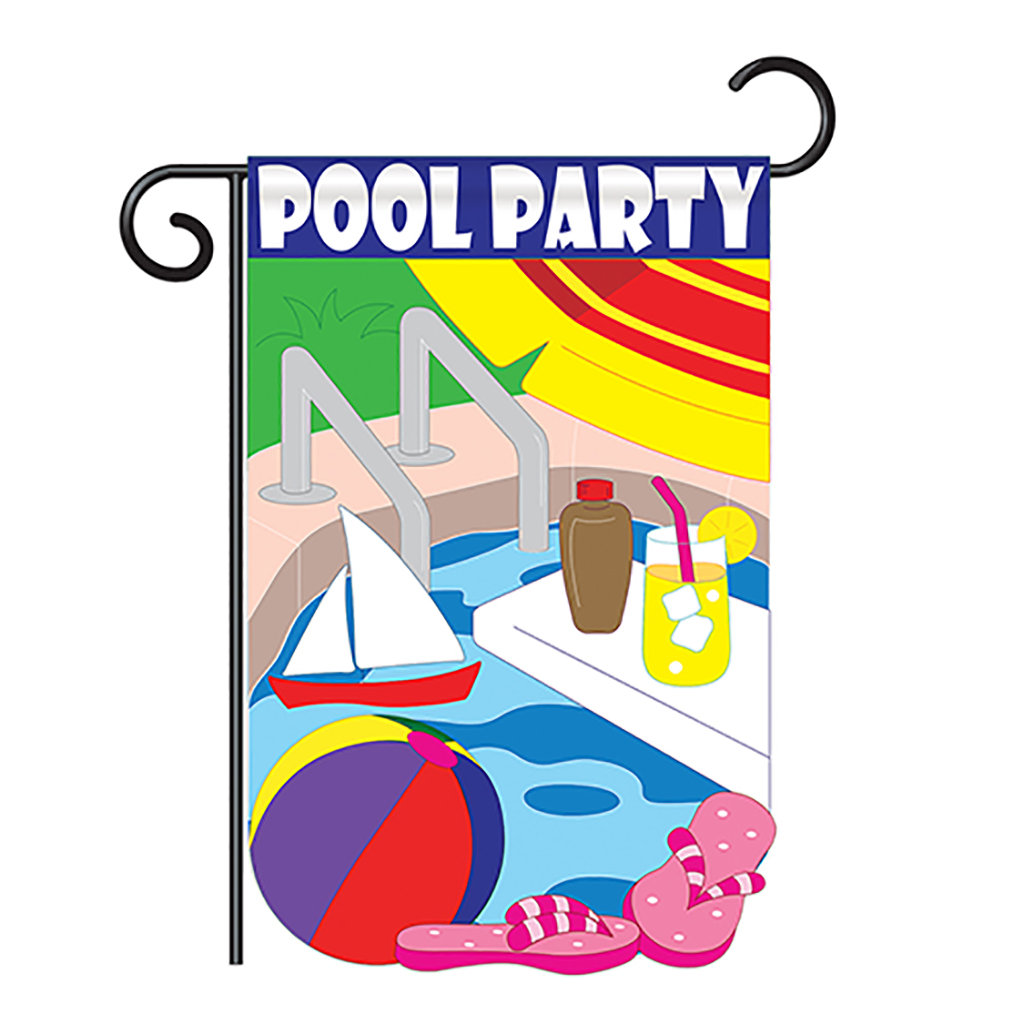 Highland Dunes Robbins Pool Party Summer Fun In The Sun Double Sided 13 ...