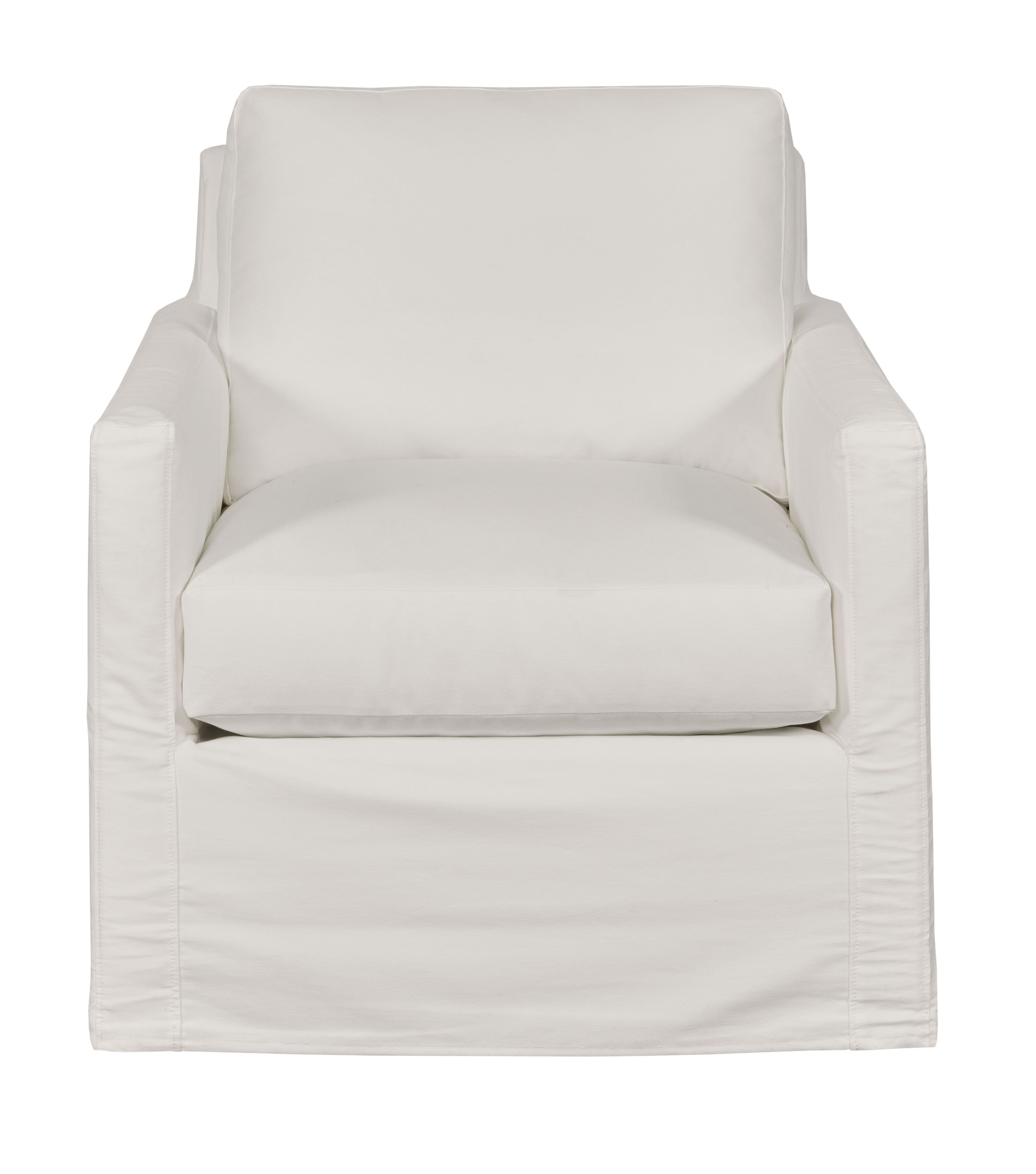 Birch Lane™ Savannah Slipcovered Swivel Armchair | Wayfair