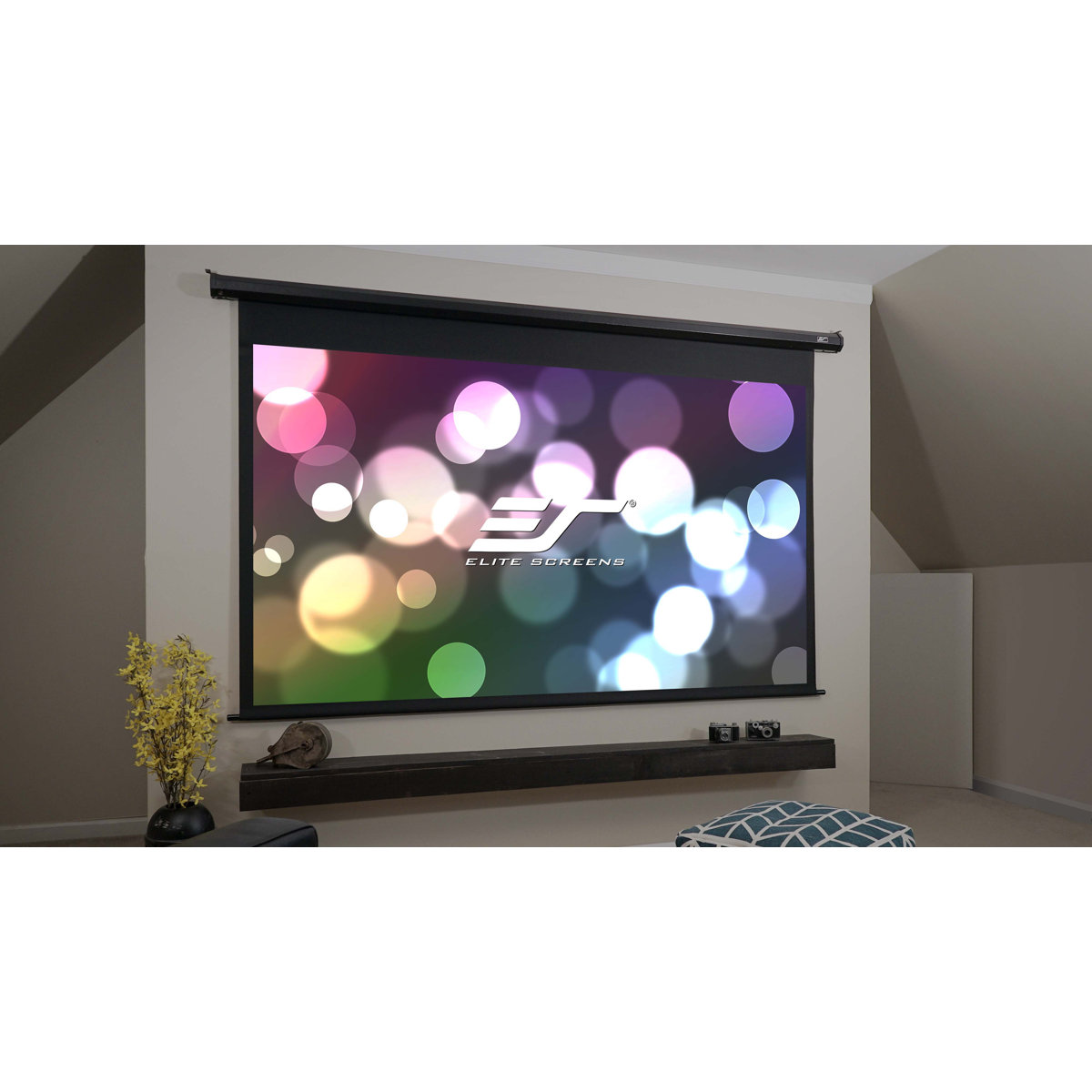 Elite Screens Spectrum Series Electric Wall/Ceiling Mounted Projector ...