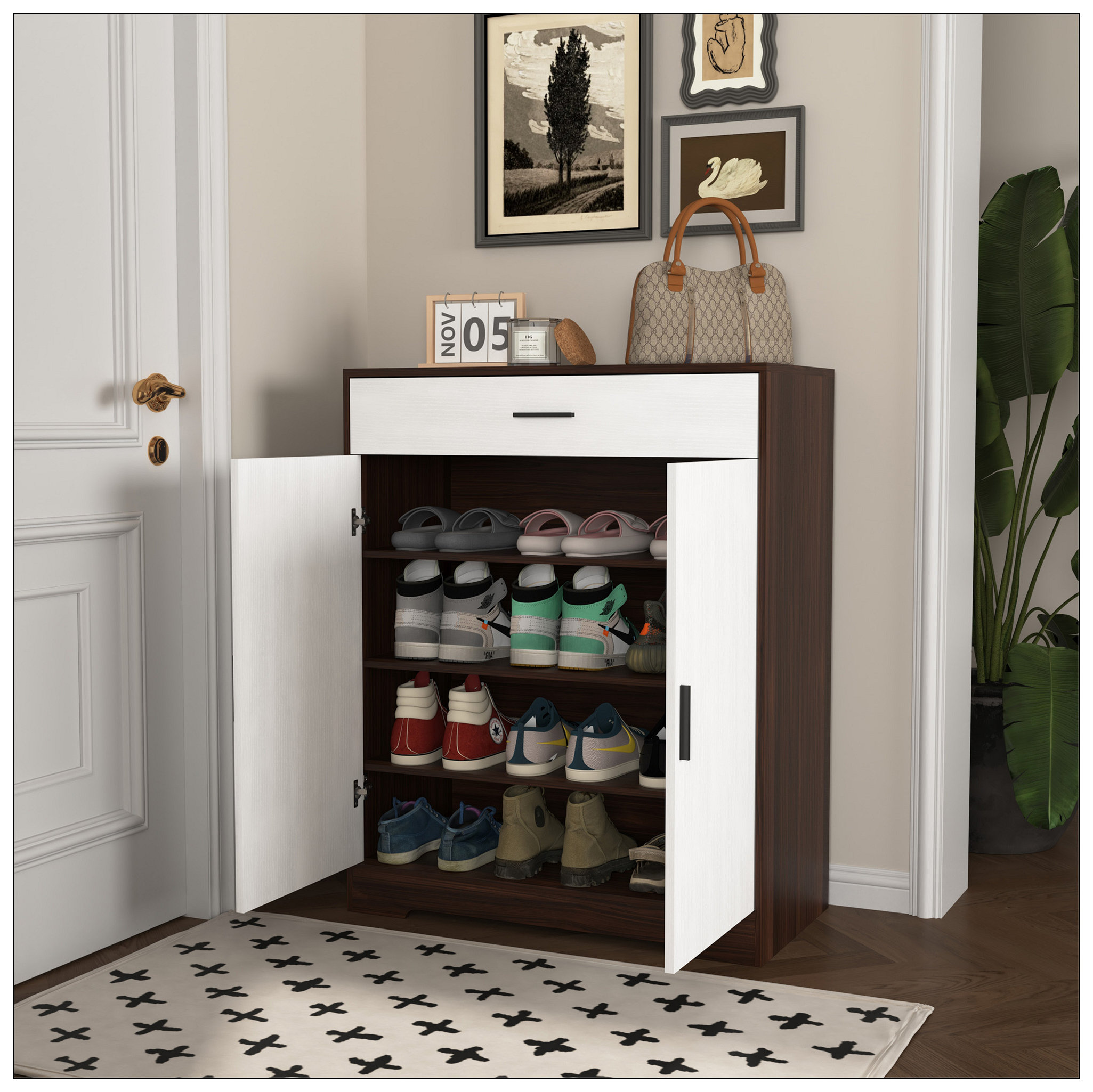 Latitude Run® Range-chaussures, range-chaussures à 4 niveaux avec 1 ...