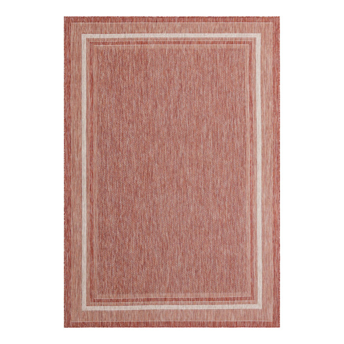 Breakwater Bay Reyhan Rust Red Indoor / Outdoor Area Rug & Reviews ...