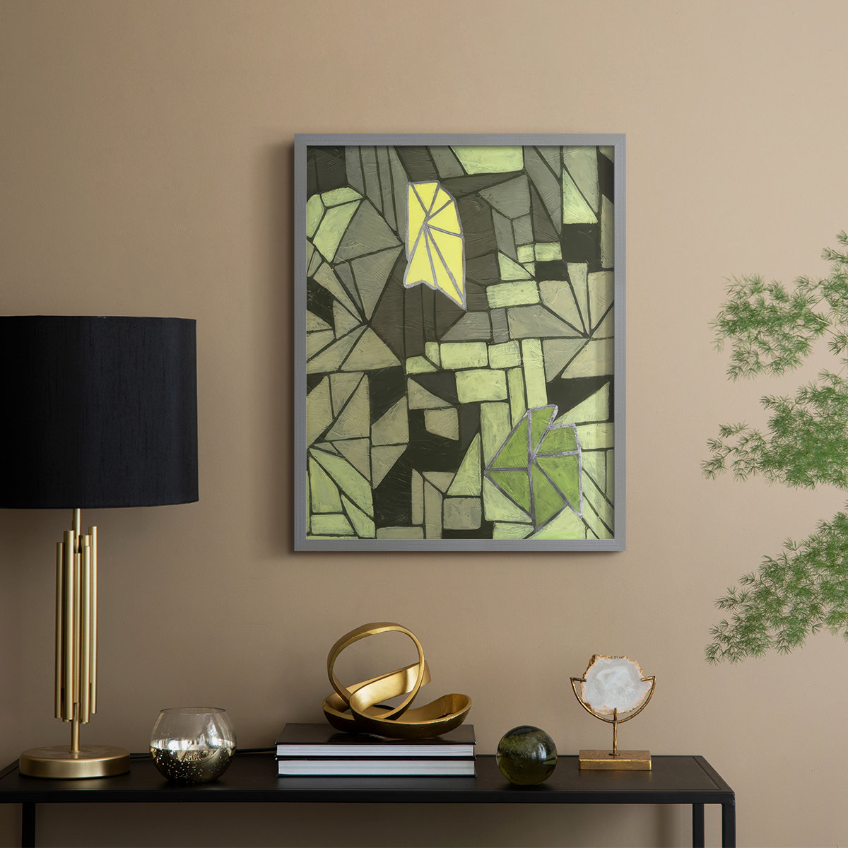 Ivy Bronx Cubic Prism II Framed Print - Solid Wood | Wayfair