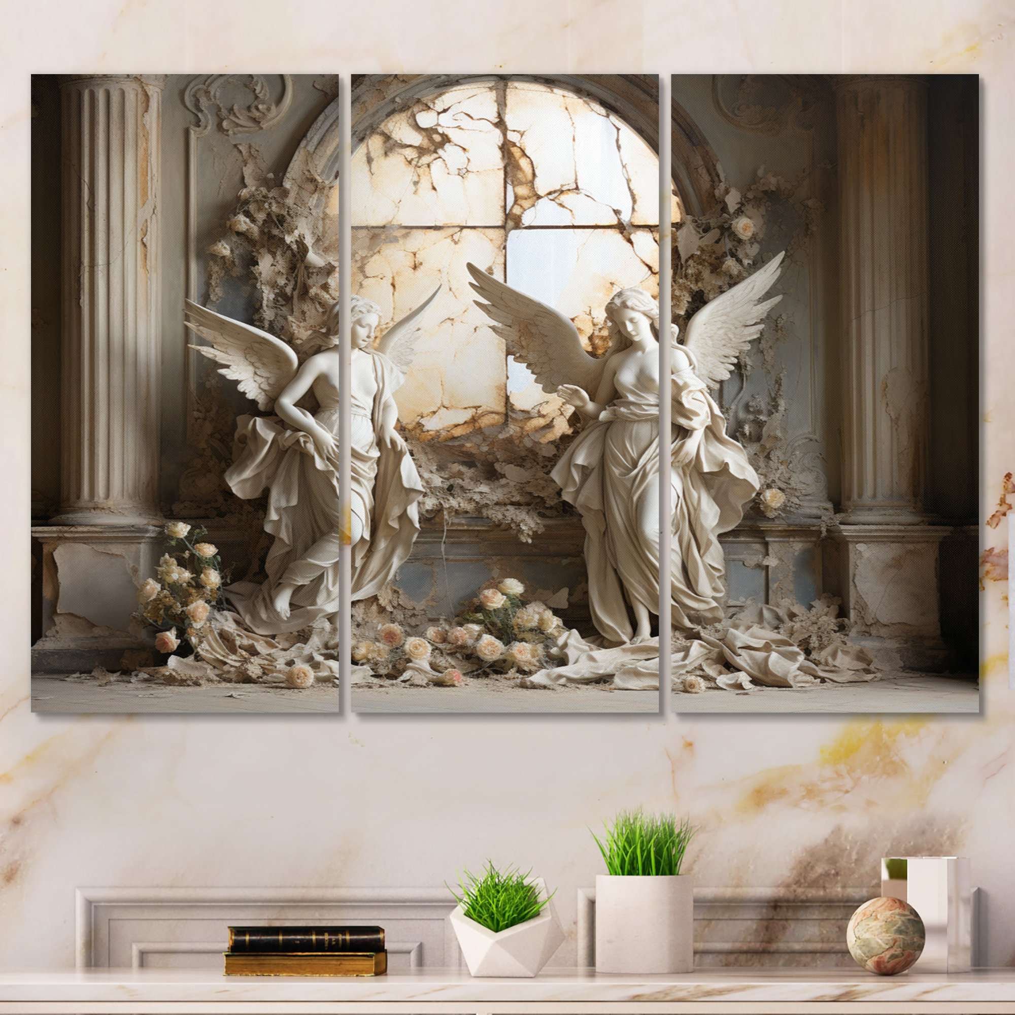 Charlton Home® Church Angel Guardians I 3 Pieces | Wayfair