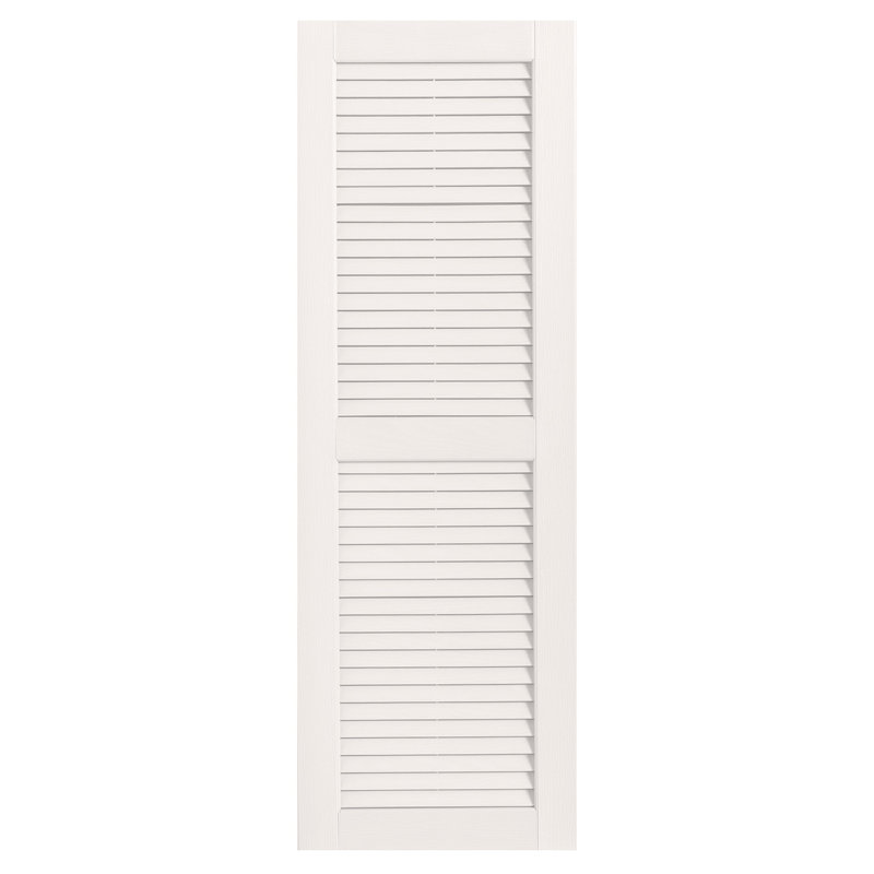 Alpha Shutters Straight Top Open Louver Shutters Pair & Reviews | Wayfair