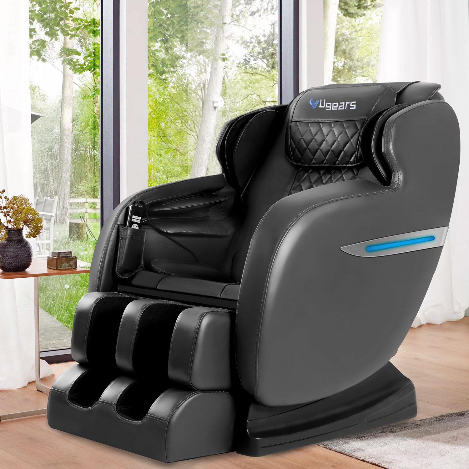 Arlmont & Co. Ugears Faux Leather Reclining Heated Full Body Massage ...