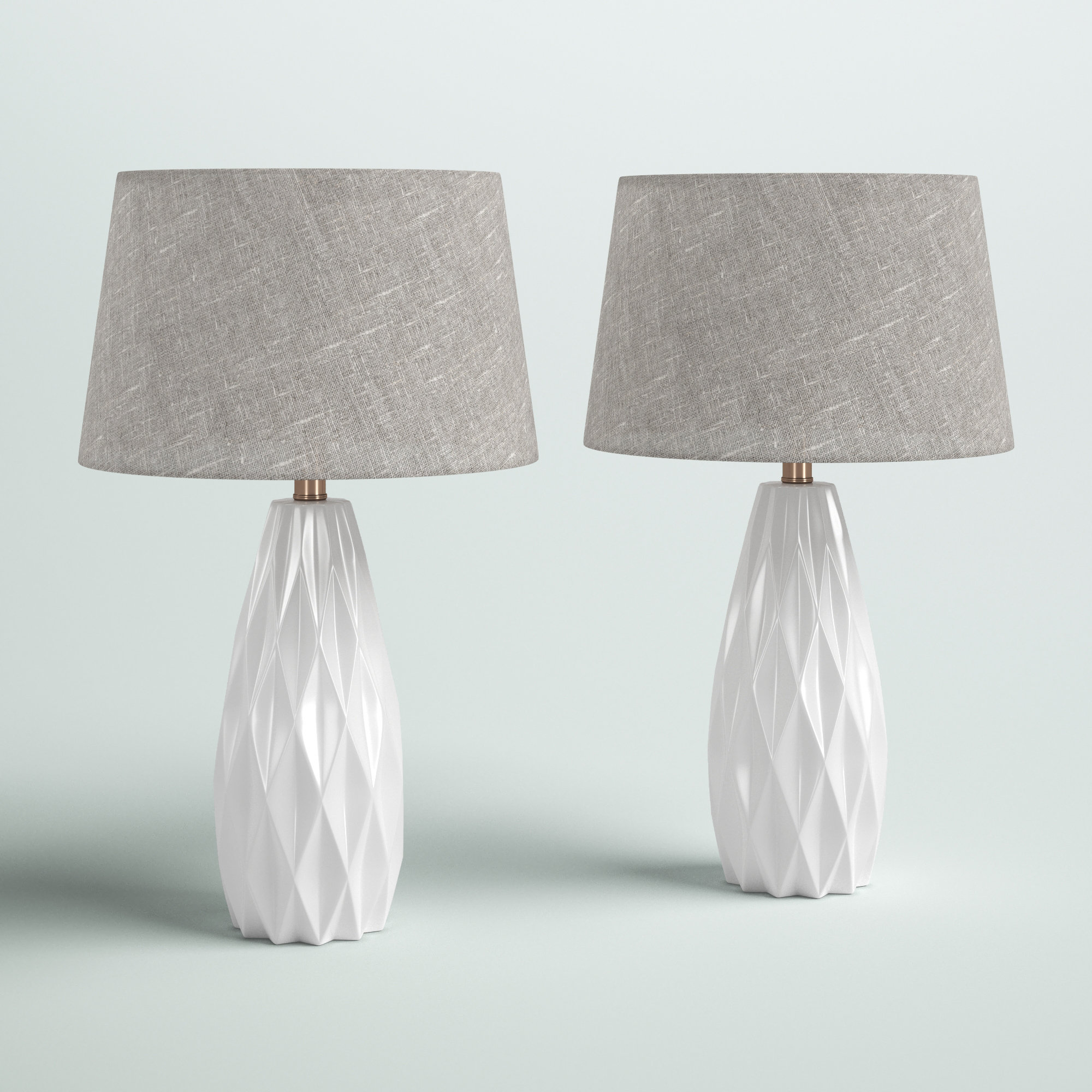 Mercury Row® Baumgart 22.5" White Table Lamp Set & Reviews | Wayfair