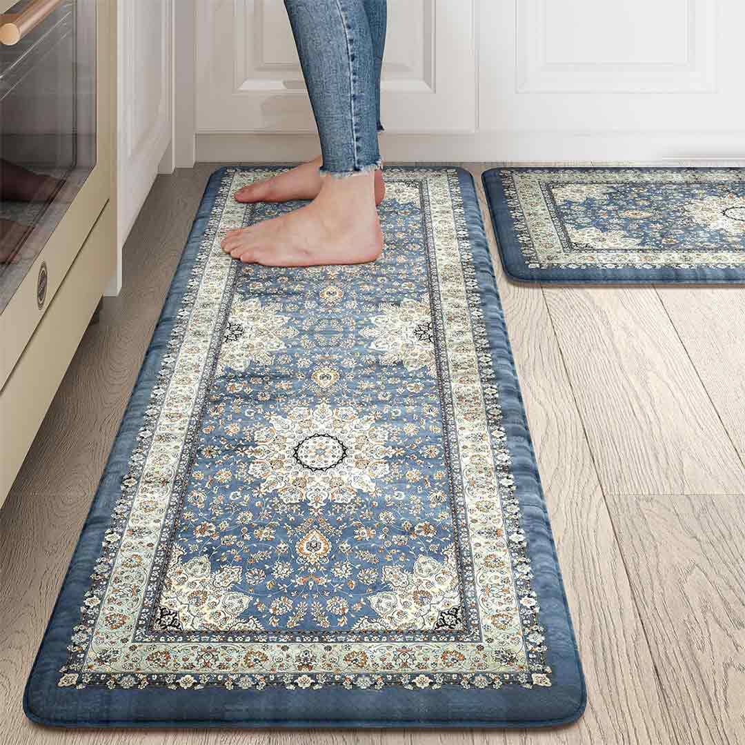 Bungalow Rose Boho Kitchen Mat 2PCS Cushioned Kitchen Mats For Floor ...