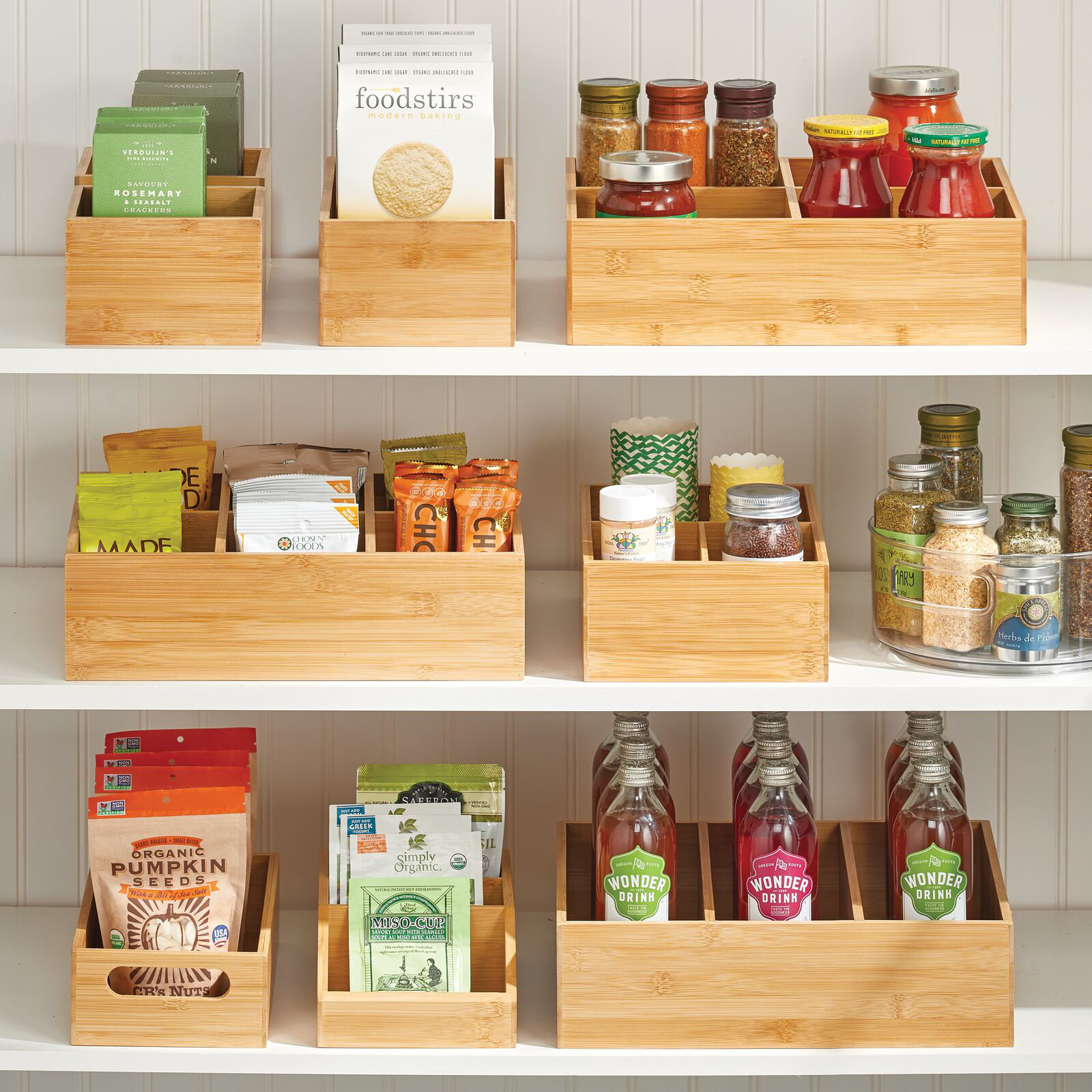 mDesign Bamboo Kitchen Storage Bin Container Crate Box | Wayfair