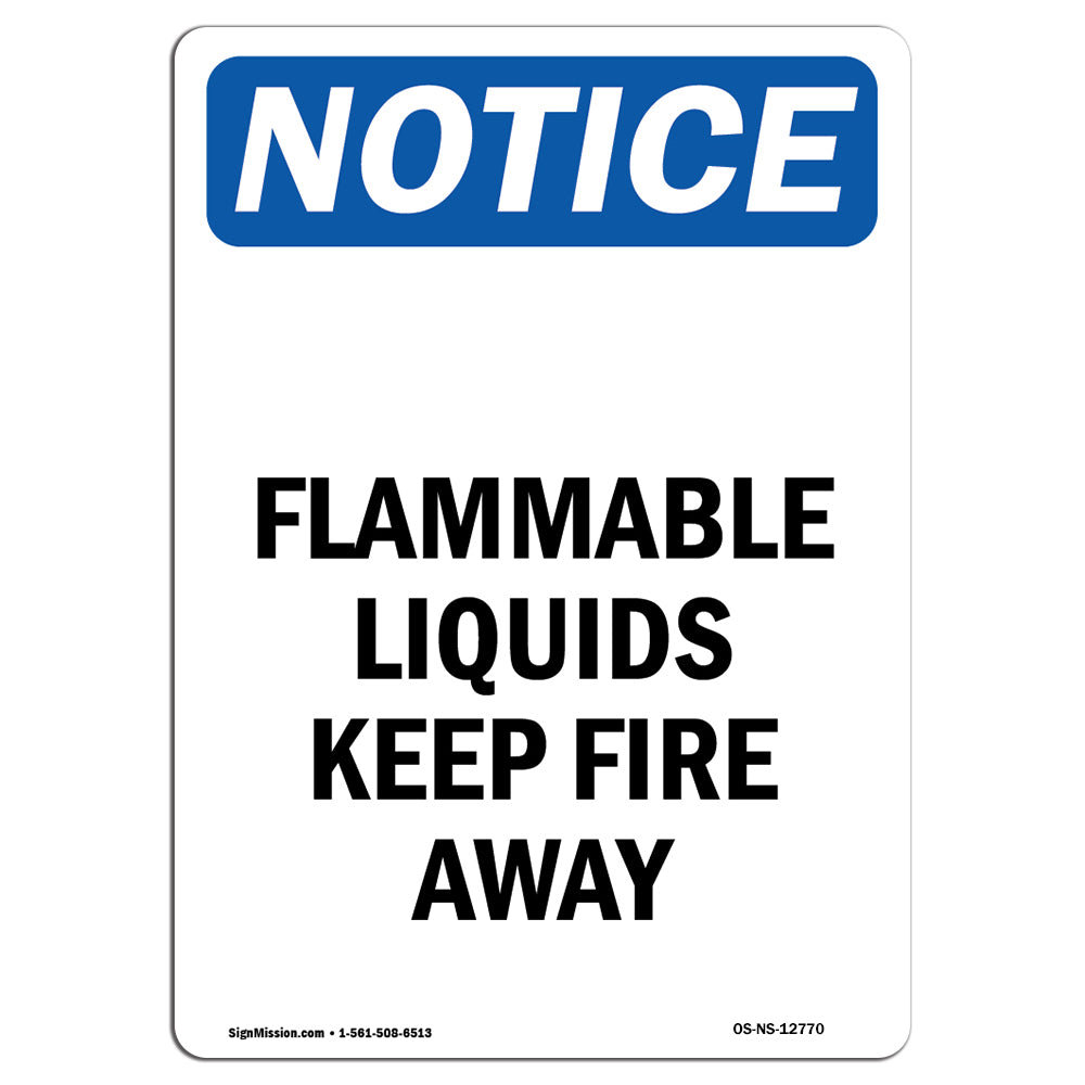SignMission Flammable Liquids Keep Fire away Sign | Wayfair