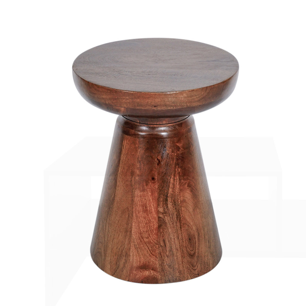 Latitude Run® Wooden Pedestal Side Table | Wayfair