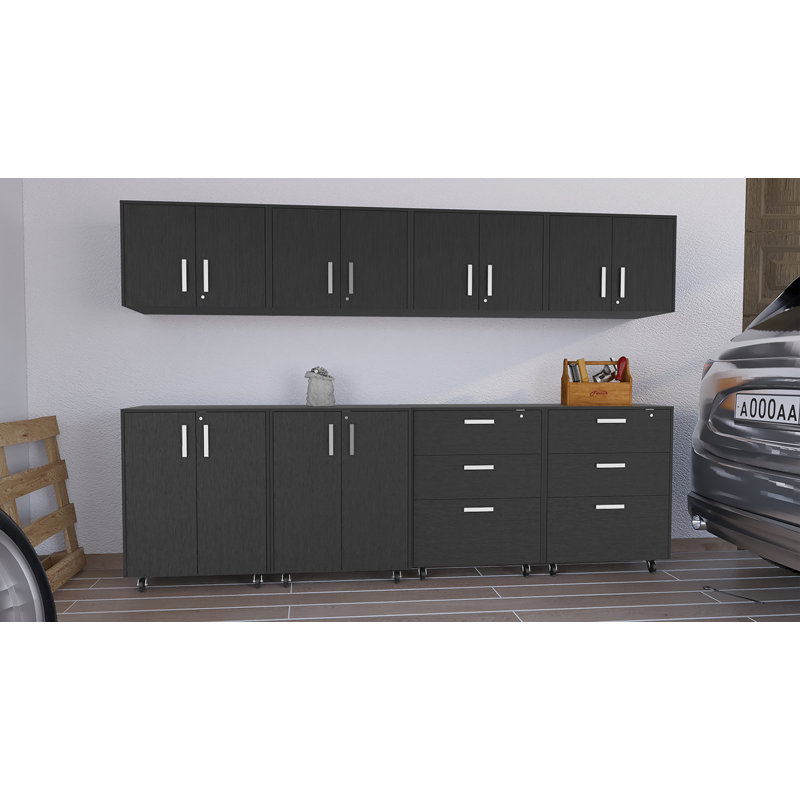 Latitude Run® Georgia 8-Piece Garage Storage Cabinet System | Wayfair