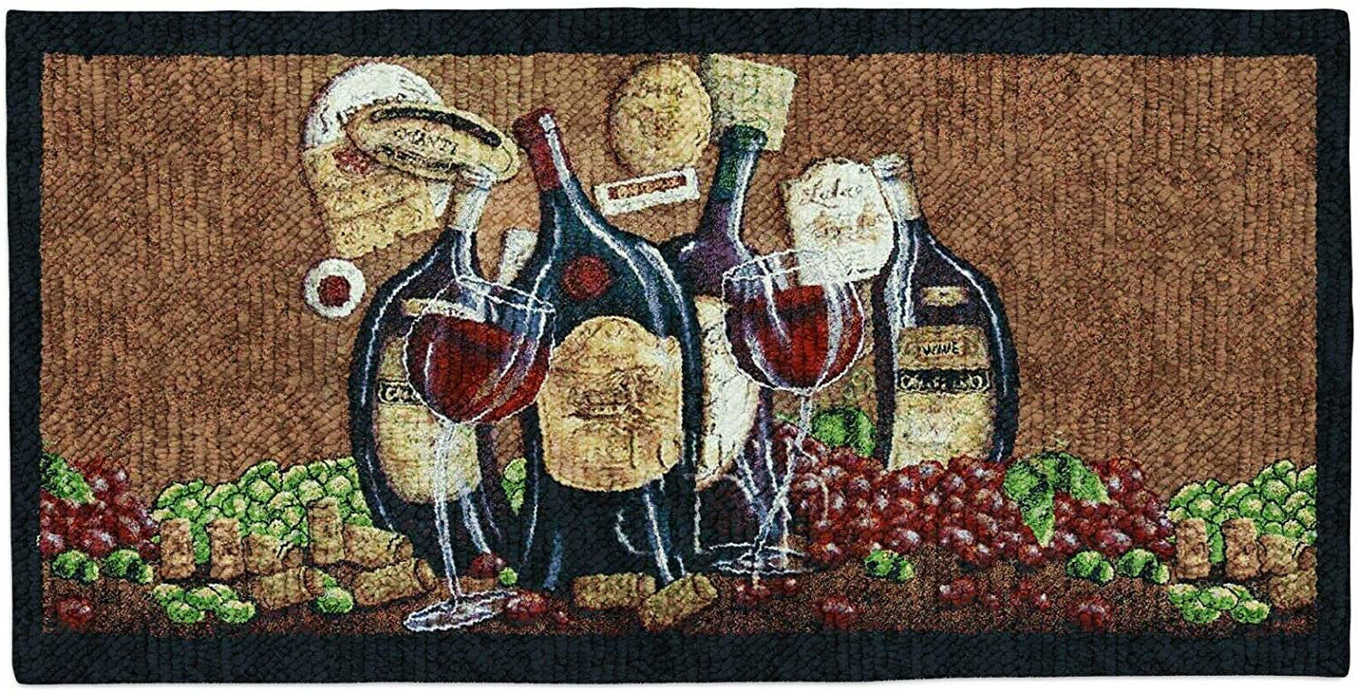 Bloomsbury Market Galilhai Bending Wine Kitchen Mat | Wayfair