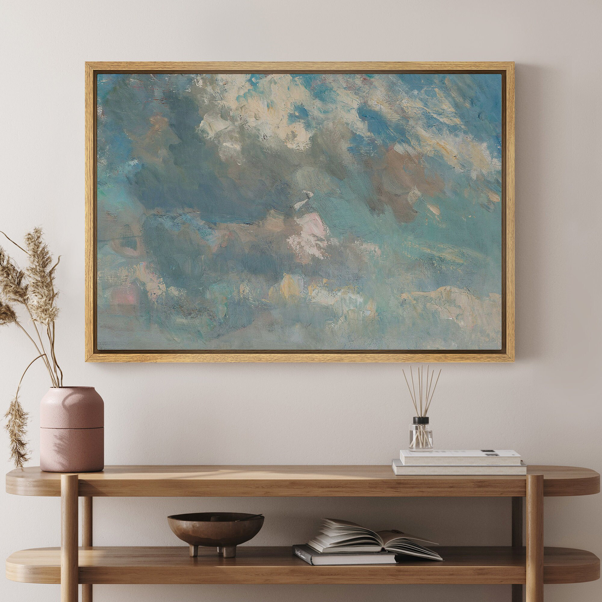IDEA4WALL Clouds by John Constable Modern Vintage Minimalist Wall Pictures, Giclee Canvas ...