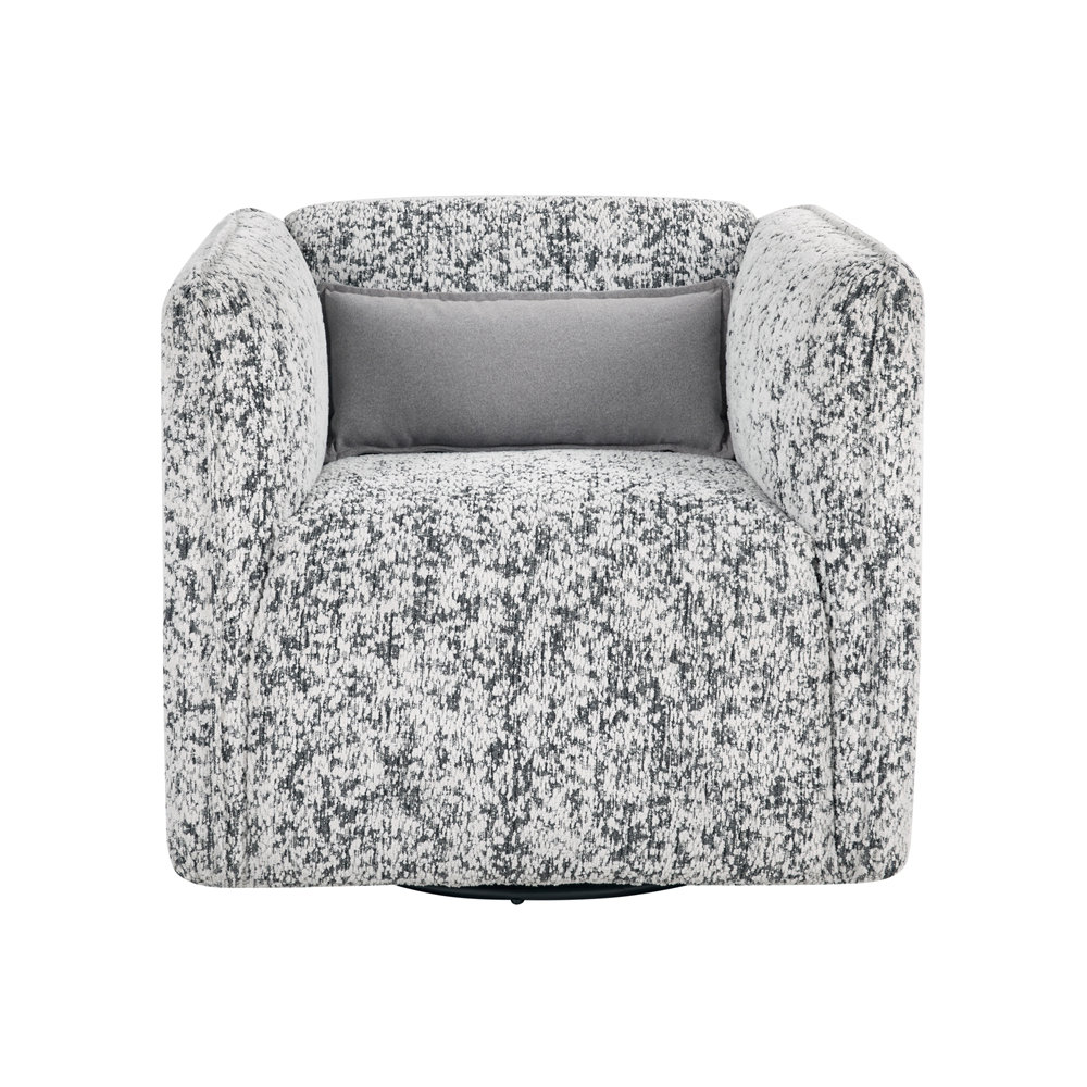 Dakota Fields Fancy Swivel Chair Jacquard Fabric Upholstery Modern ...